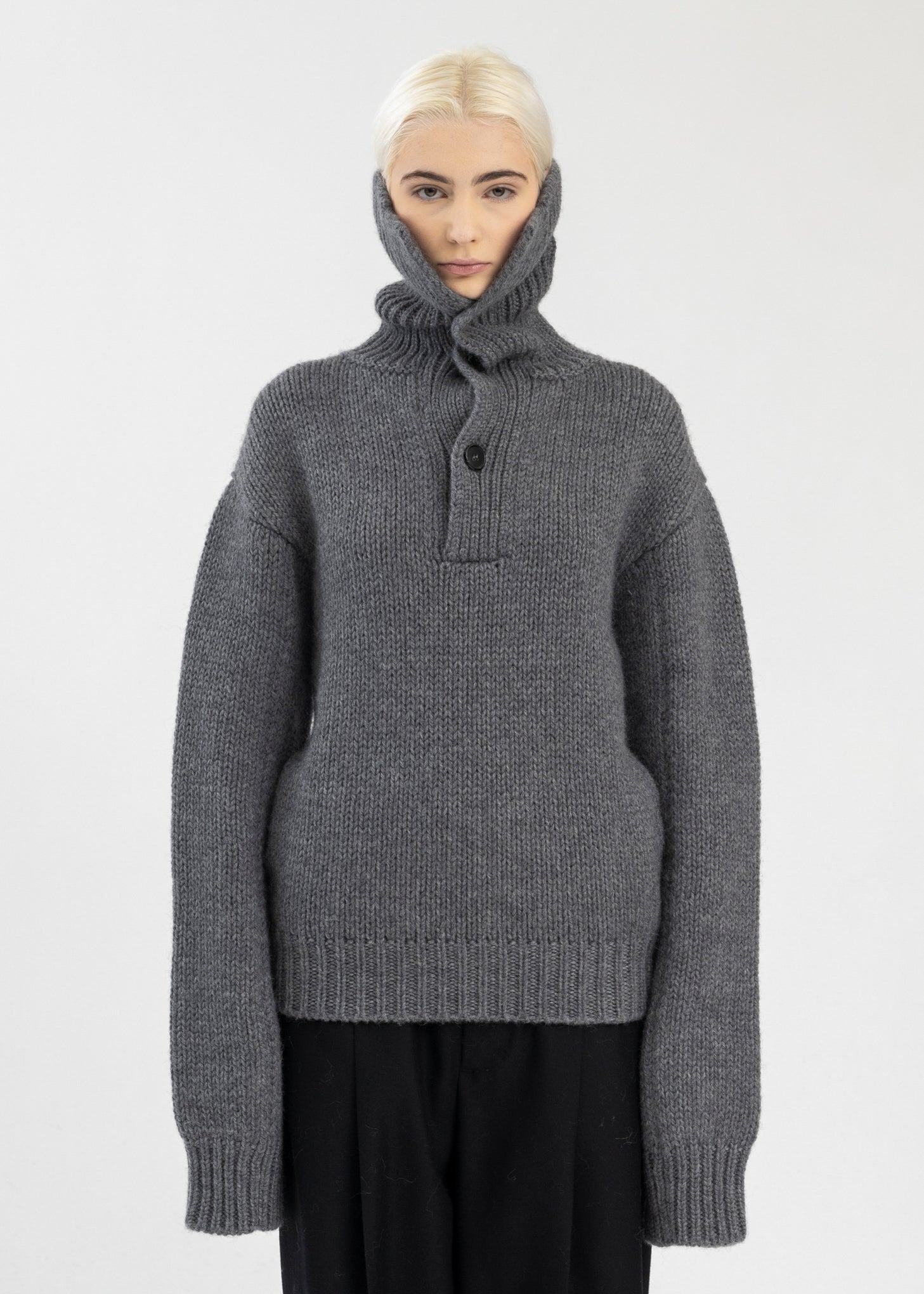 Medium Grey Hi-Turtleneck Sweater – 017 Shop