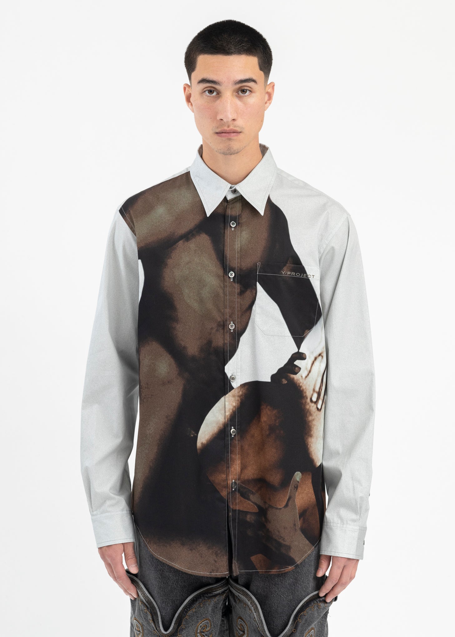 WHITE BODY COLLAGE SHIRT – 017 Shop