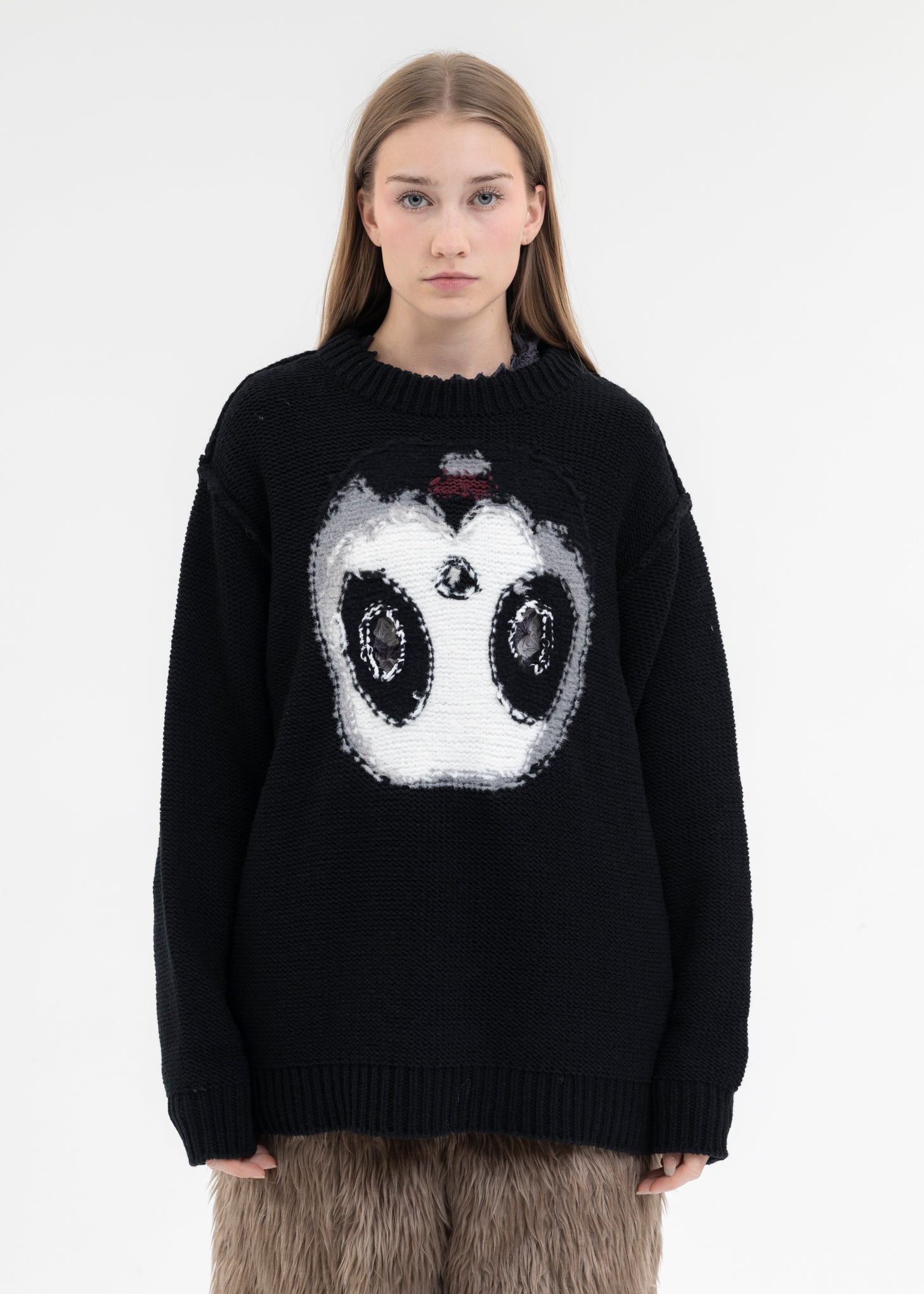 PANDA HAND-KNITTING JACQUARD PULLOVER – 017 Shop