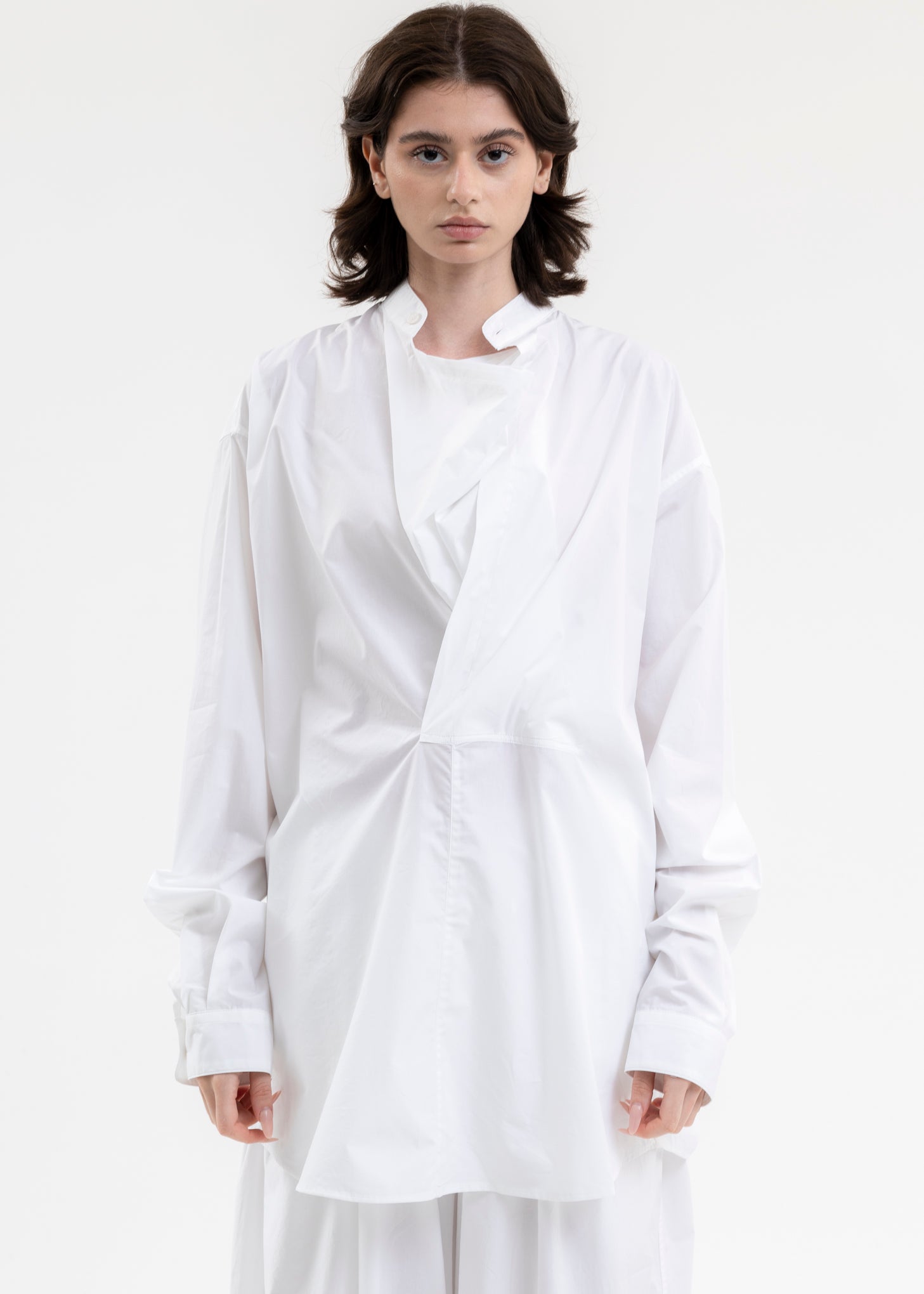 White Band Collar Shirt – 017 Shop