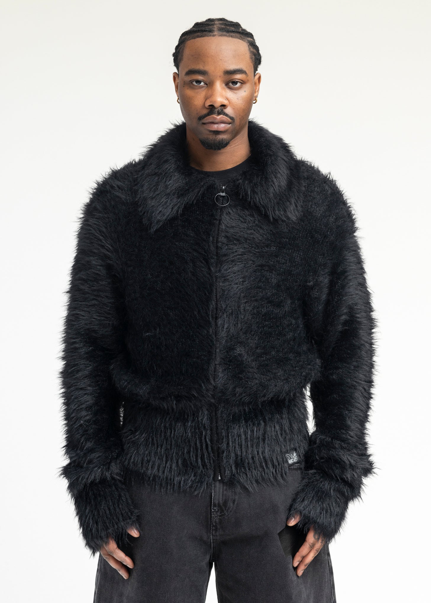 BLACK HAIRY JACKET – 017 Shop
