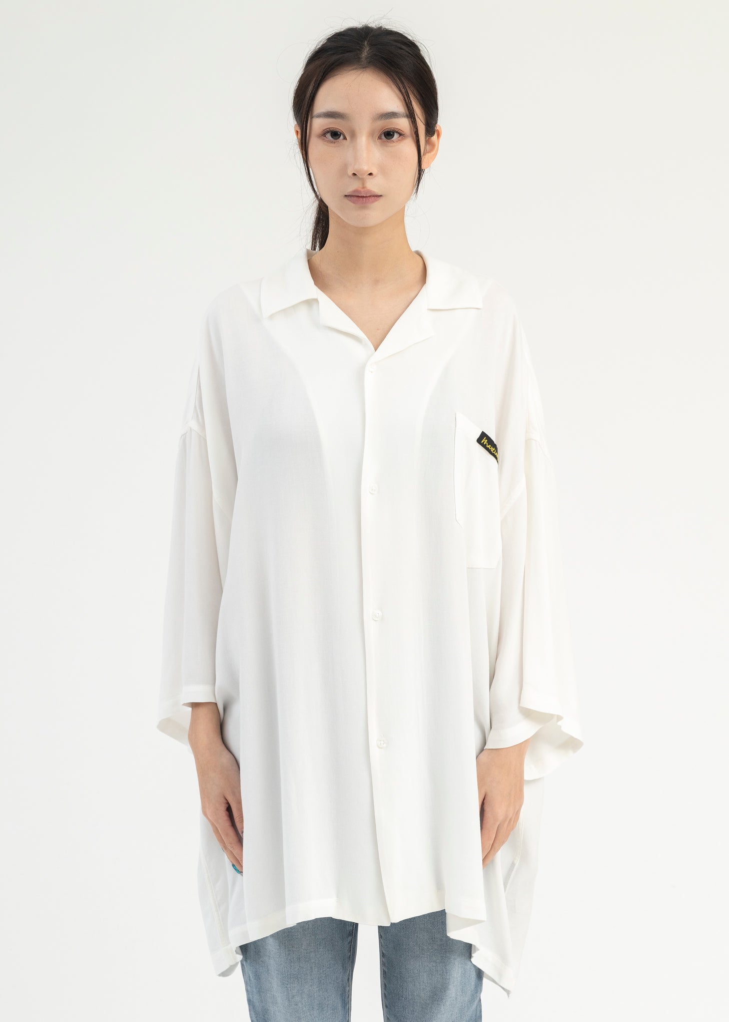 WHITE / SCRIBBLE BOXY HAWAIIAN SHIRT – 017 Shop