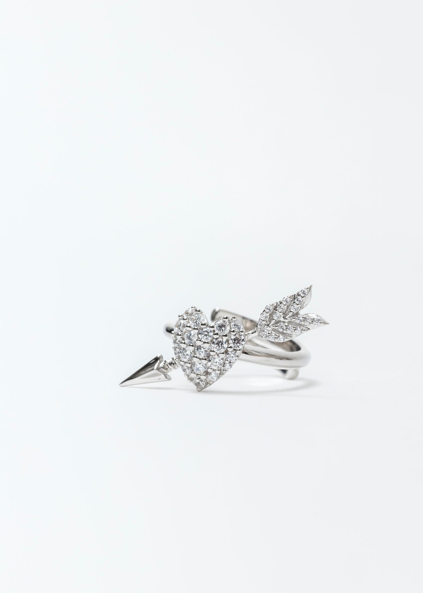 Fully Inlaid Heart Arrow Ring – 017 Shop