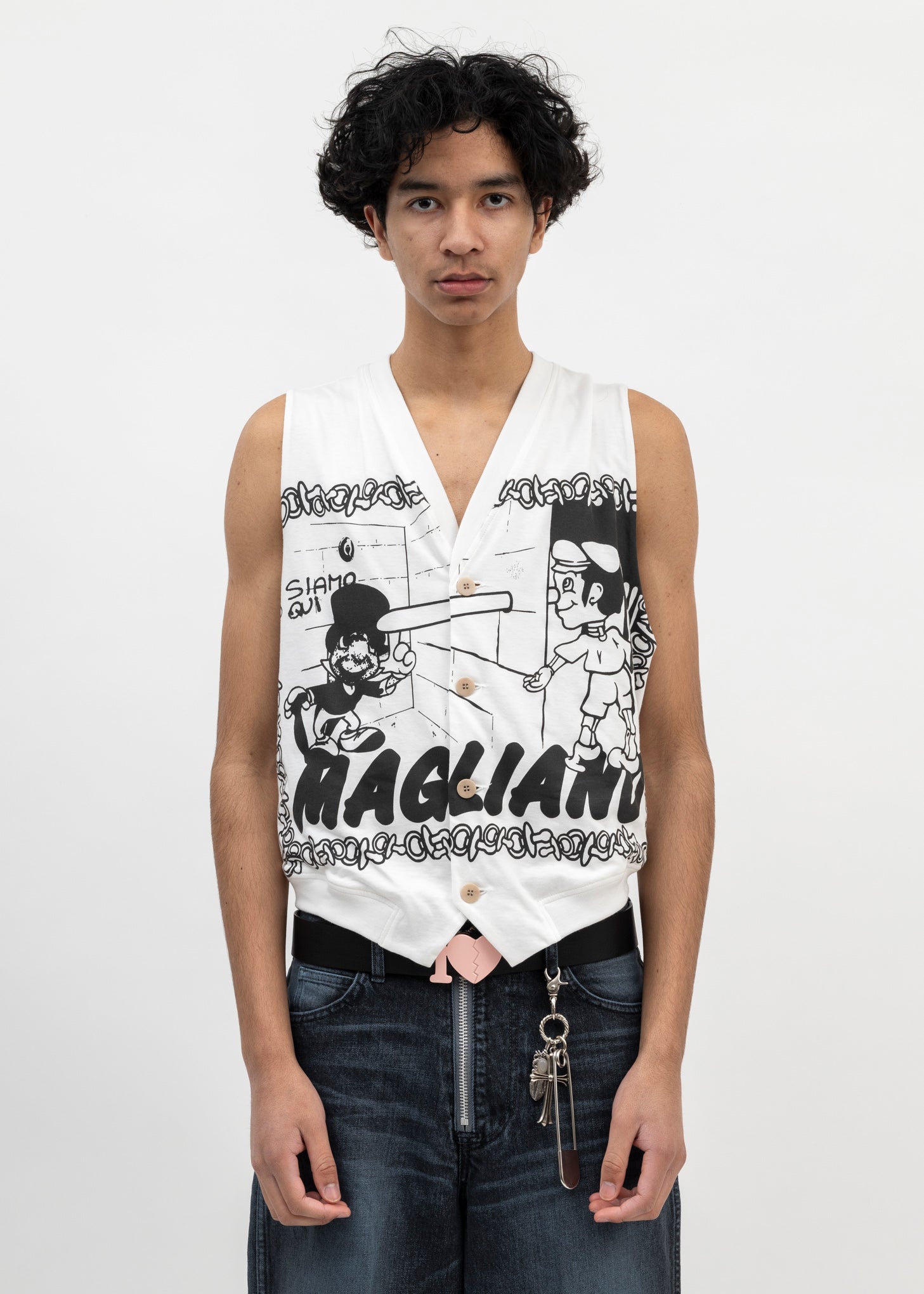 White Mascotte Vest – 017 Shop