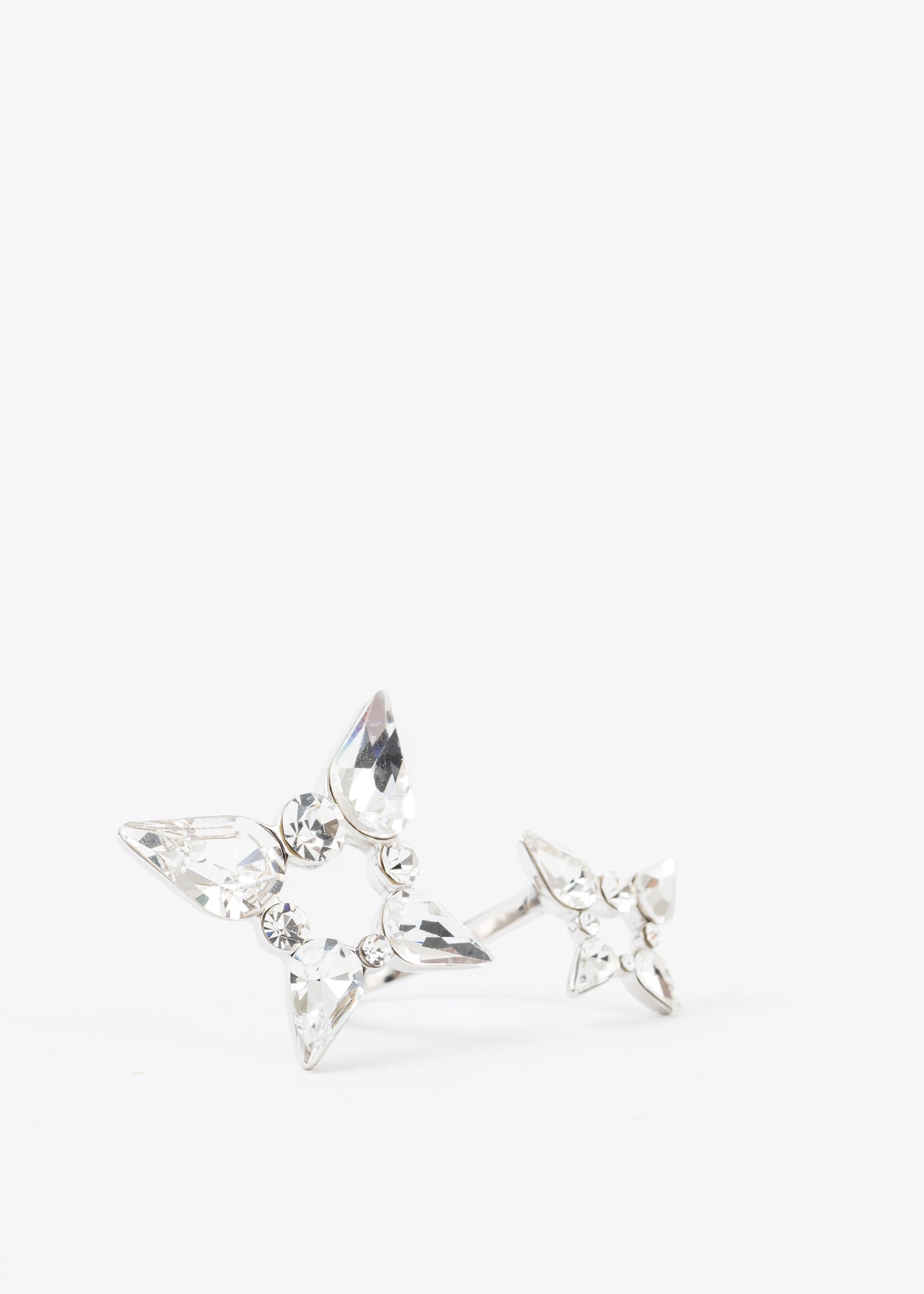 Silver Rhinestone Butterflies Ring – 017 Shop