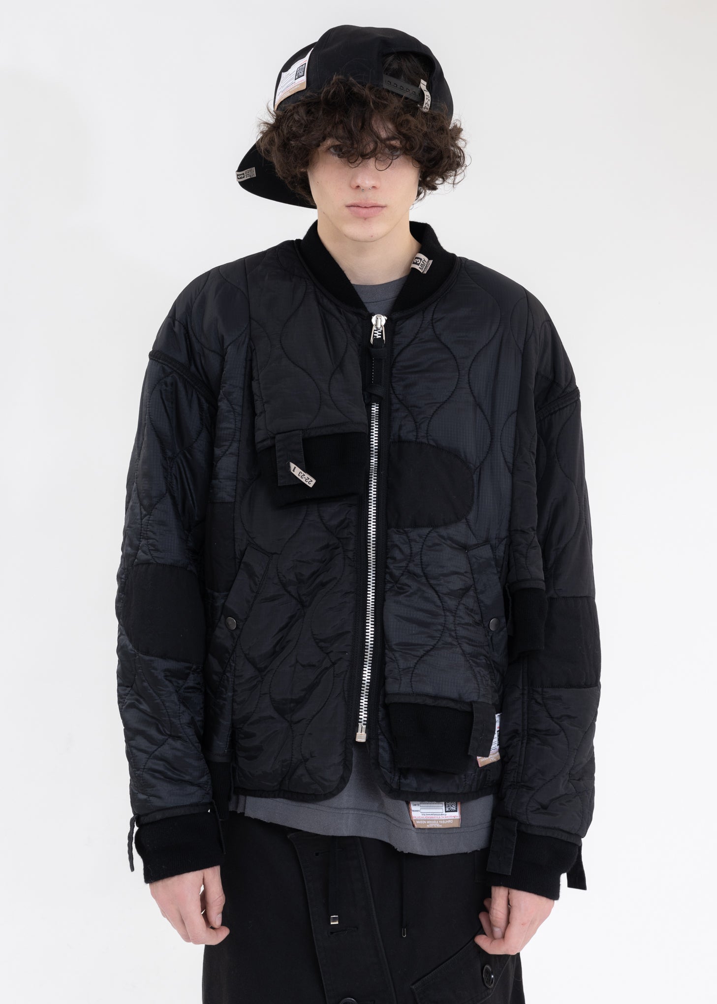 Black Sleeve Docking Quilting Jacket – 017 Shop