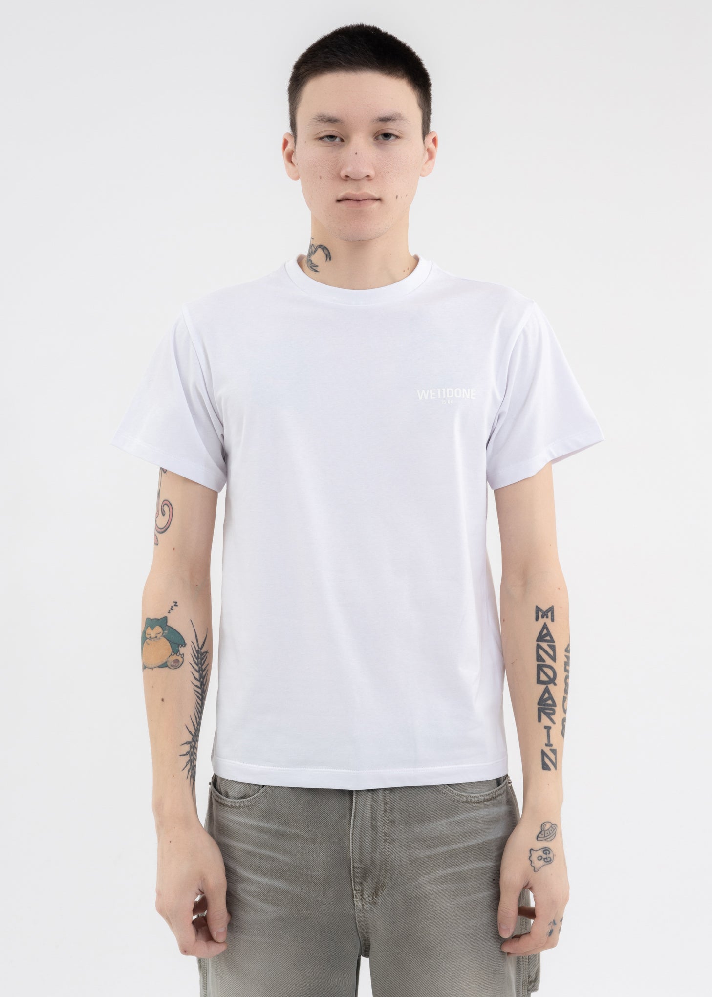 WHITE 1506 LOGO BASIC T-SHIRT – 017 Shop