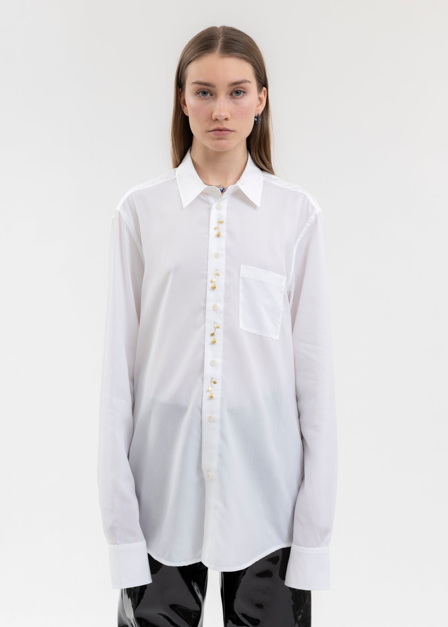 WHITE SHIRT WITH HARDWARE – 017 Shop