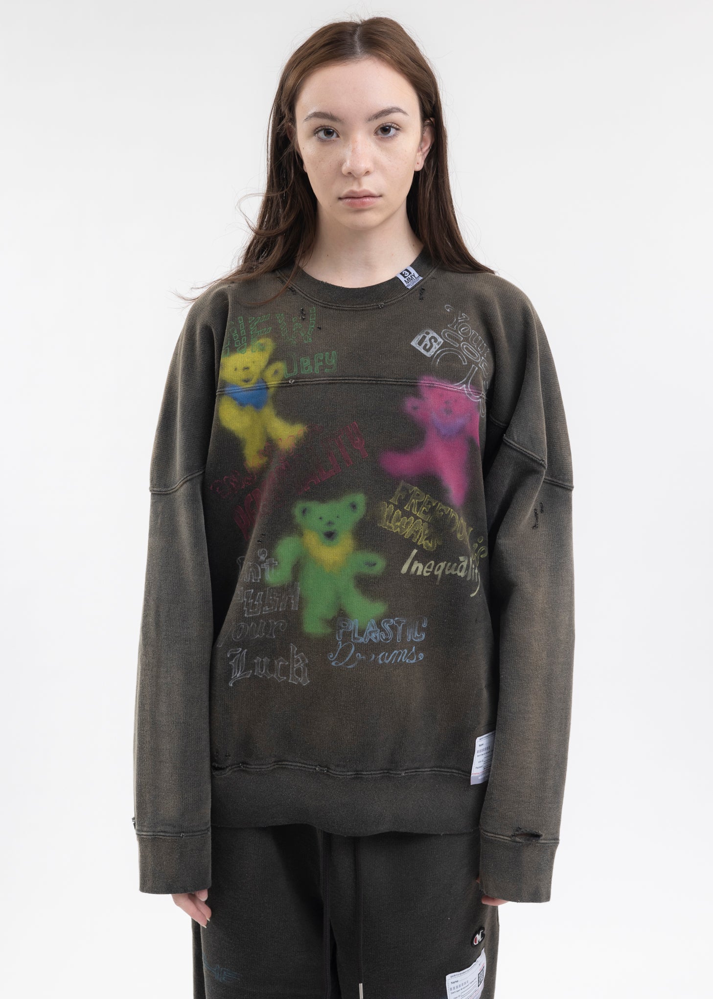 Black Bleached Pullover – 017 Shop