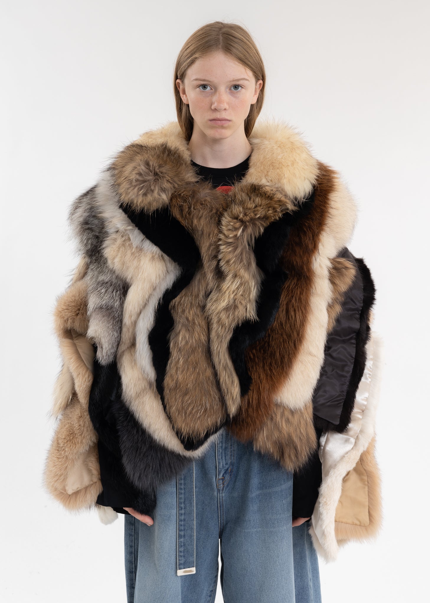 UPCYCLE ASSEMBLE FUR COLLOAR JACKET – 017 Shop