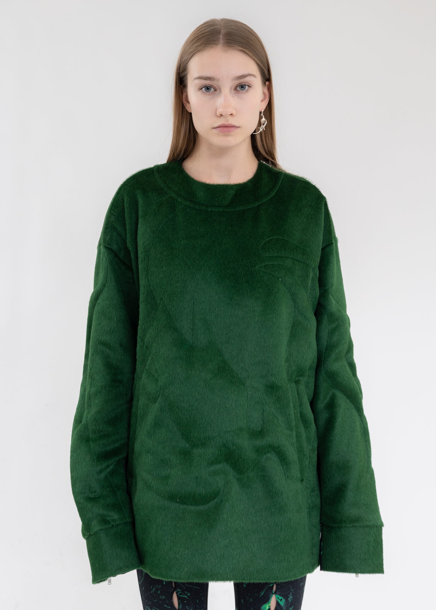 Green 3D STRUCTURE SWEATER – 017 Shop