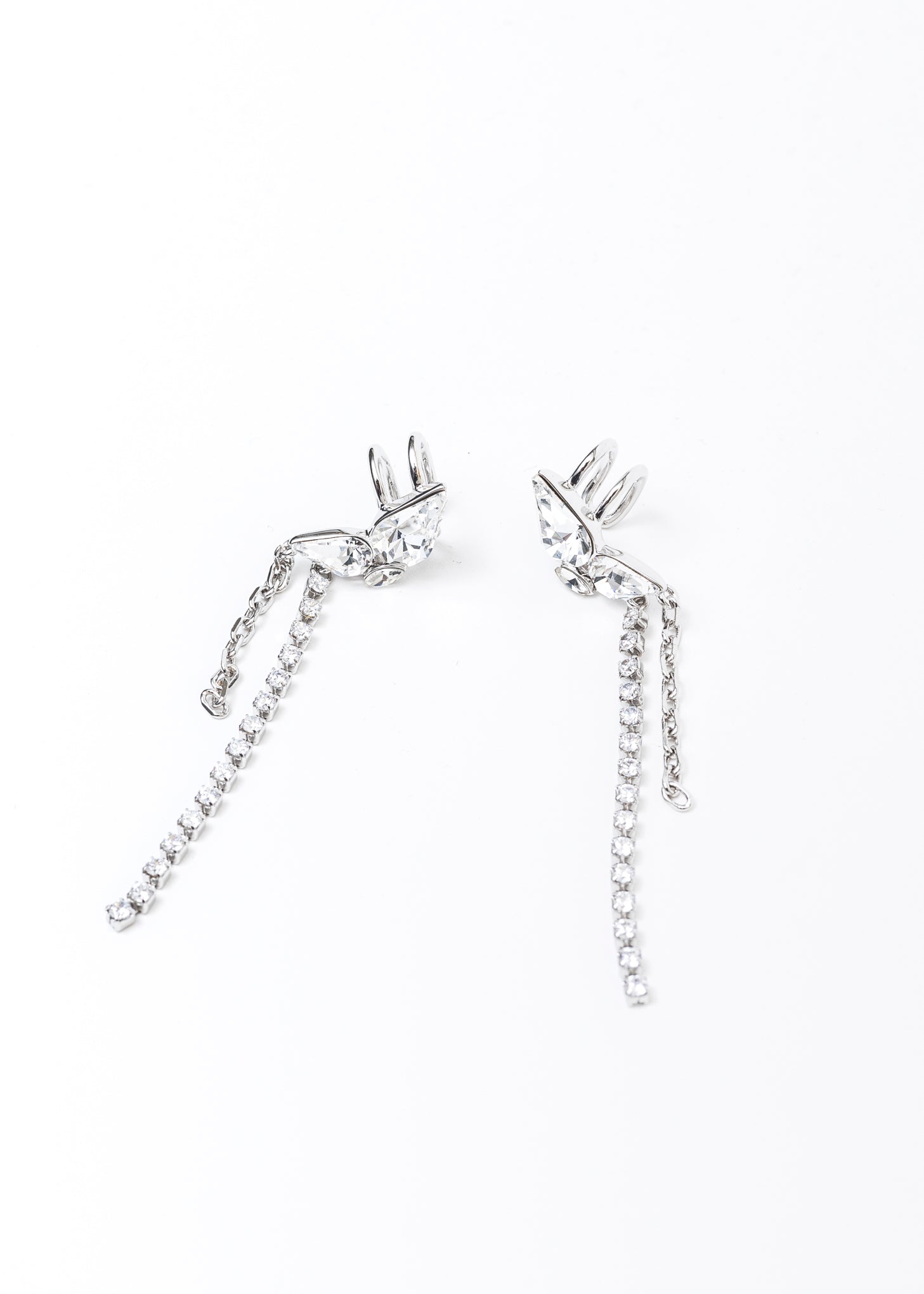 Rhinestone Wing And Chains Ear Cuff -Single – 017 Shop