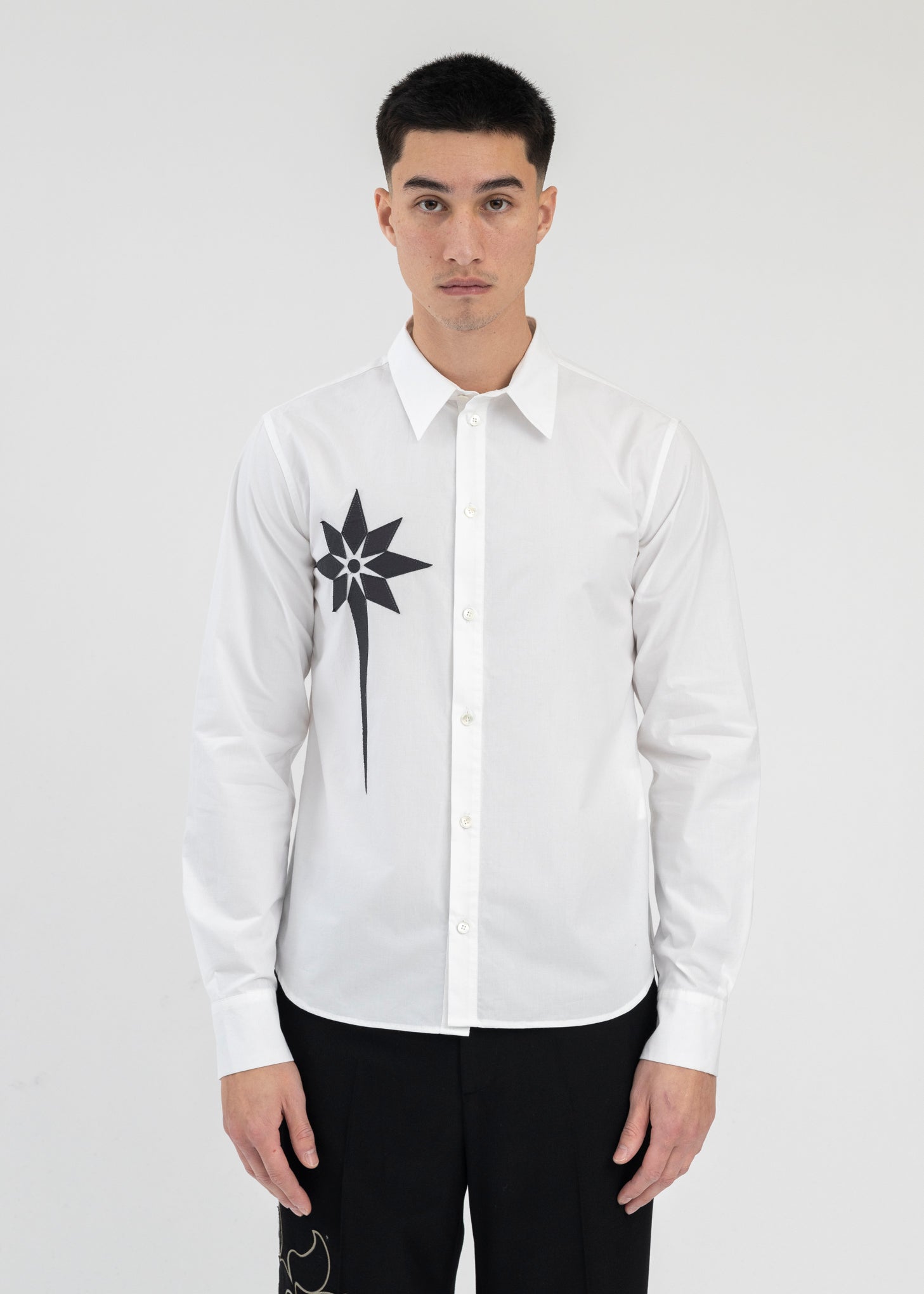 WHITE ORIGAMI PATCH SHIRT – 017 Shop