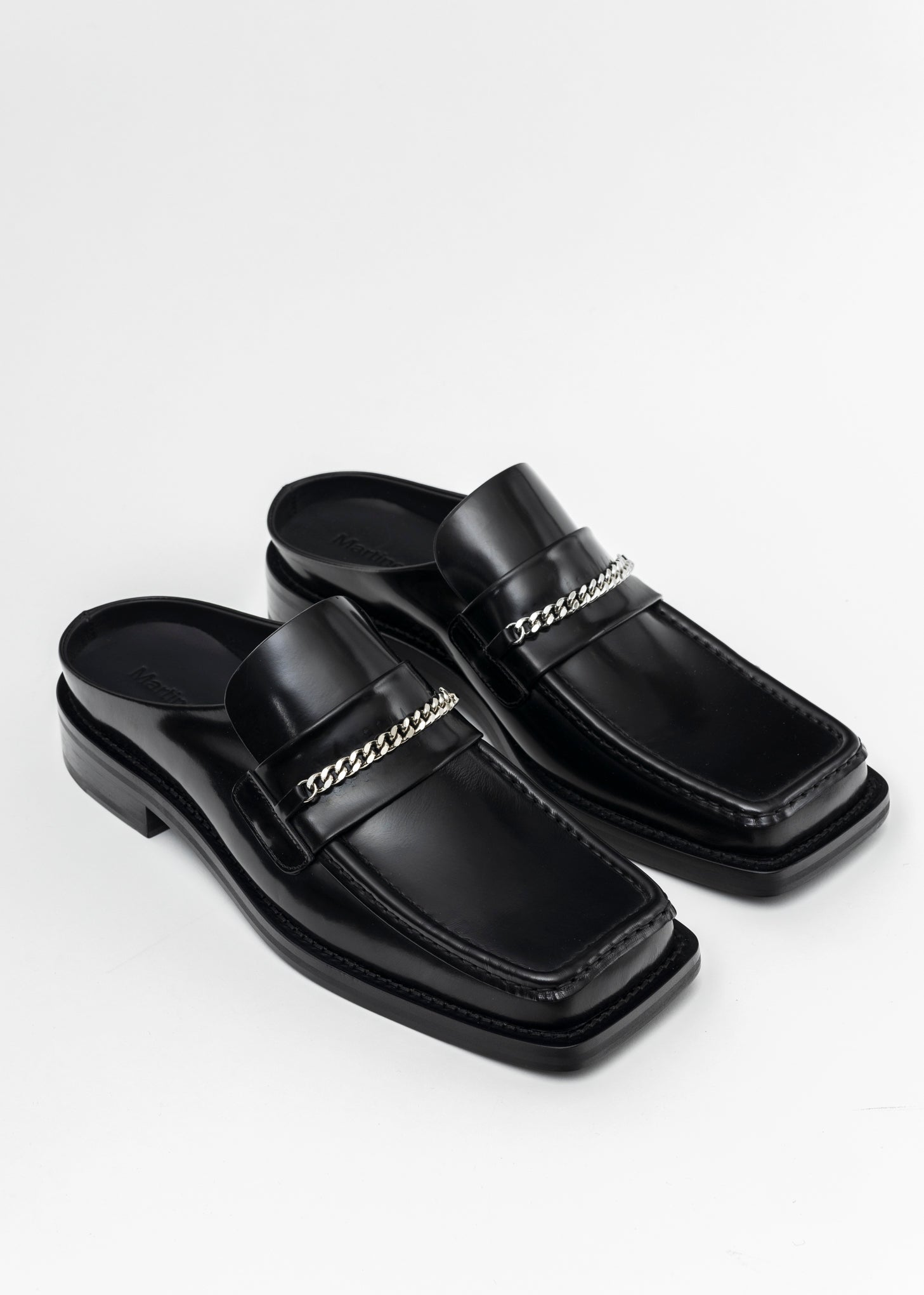 BLACK SQUARE TOE MULE – 017 Shop