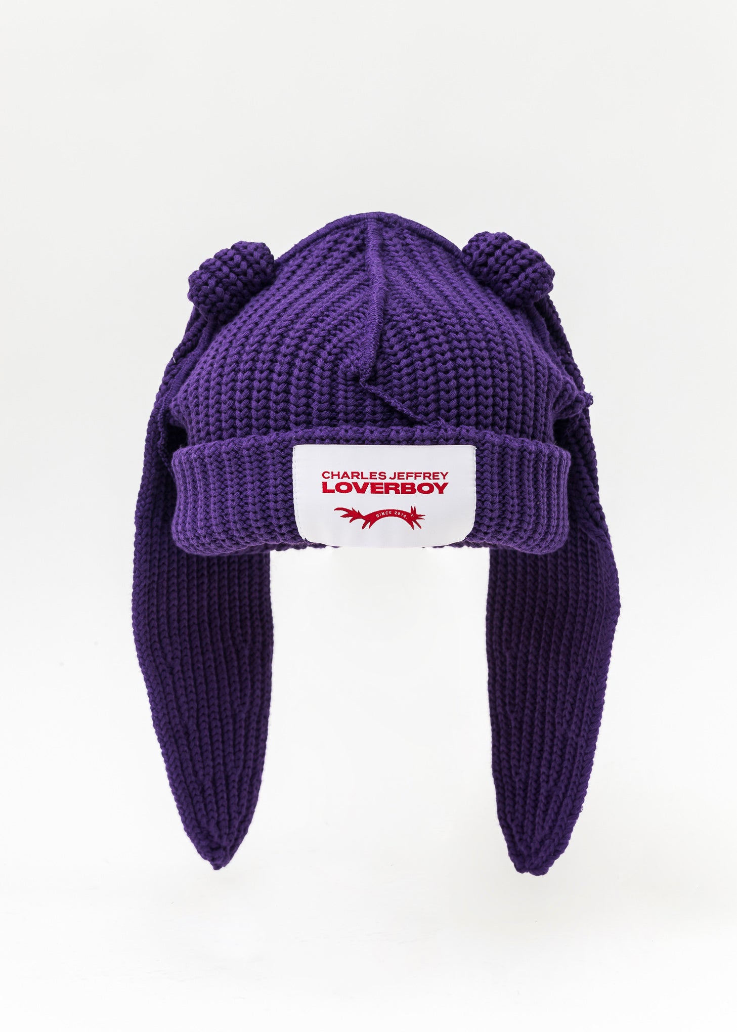 PURPLE CHUNKY RABBIT BEANIE – 017 Shop