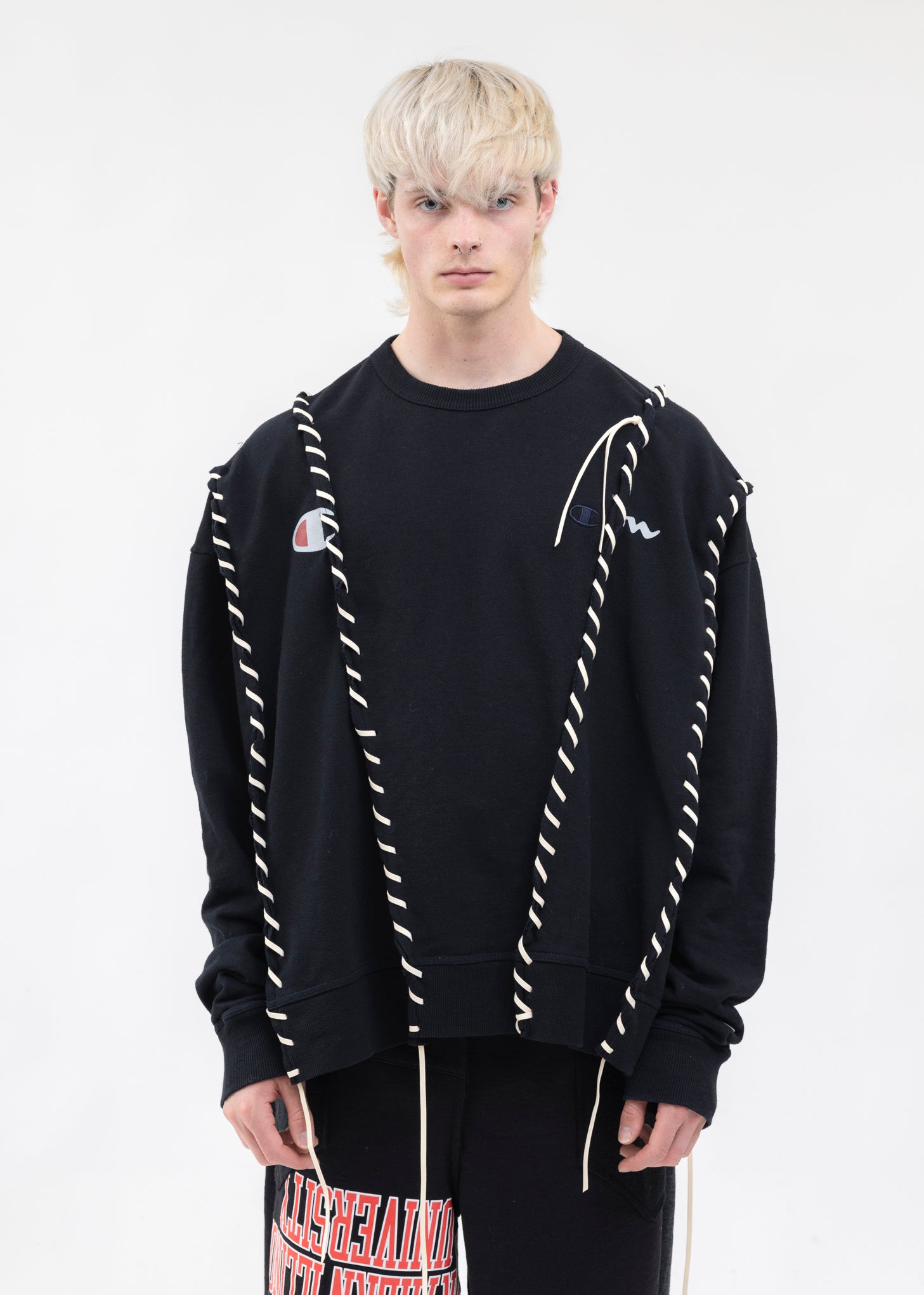 Black Looping Champ Sweat -Style 2 – 017 Shop