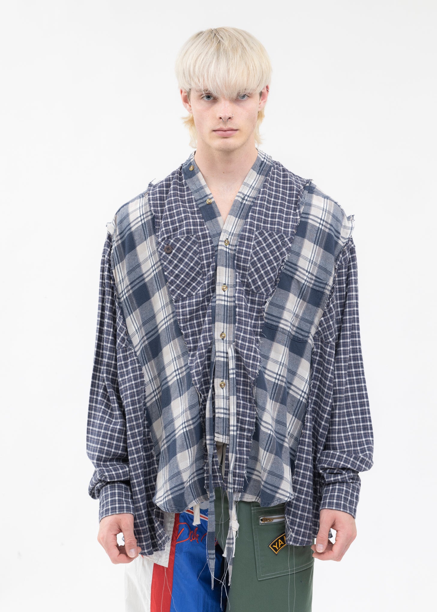 Blue Check Docking Wide Nel Samue Shirts -Style 3 – 017 Shop