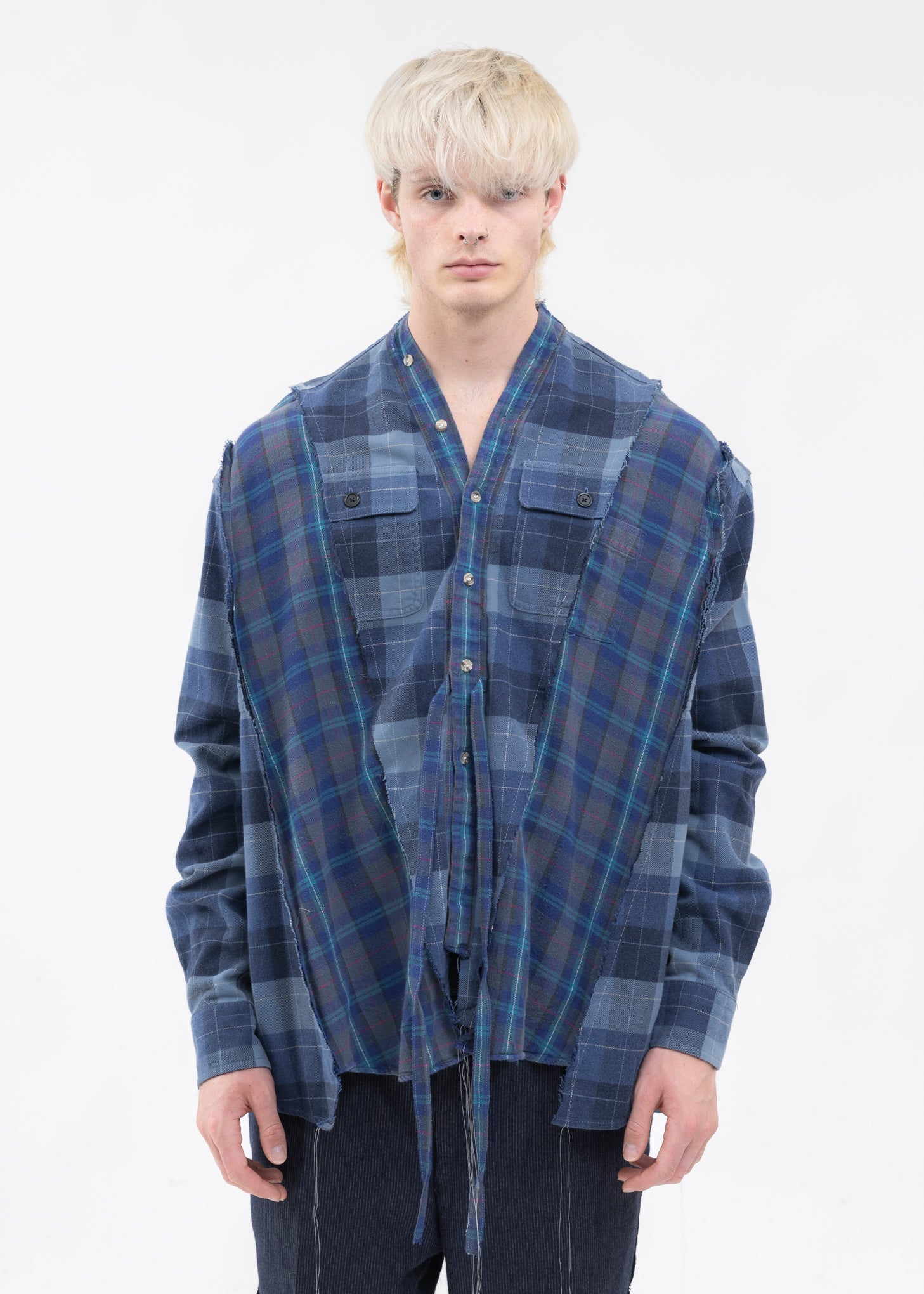Blue Check Docking Wide Nel Samue Shirts -Style 1 – 017 Shop