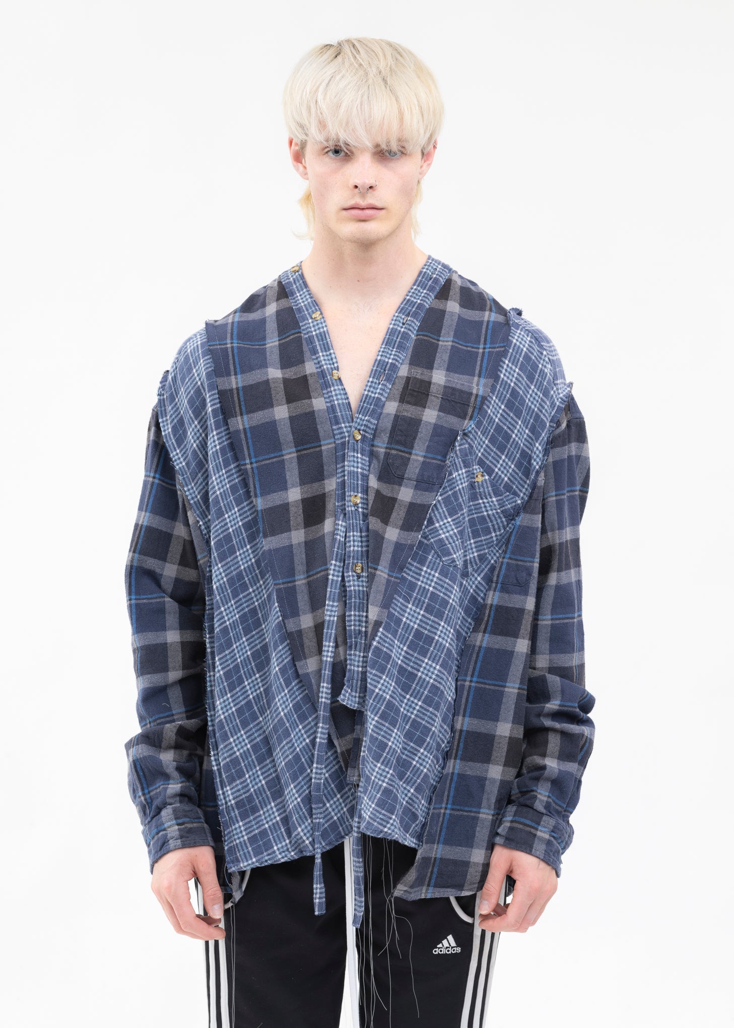Blue Check Docking Wide Nel Samue Shirts -Style 2 – 017 Shop