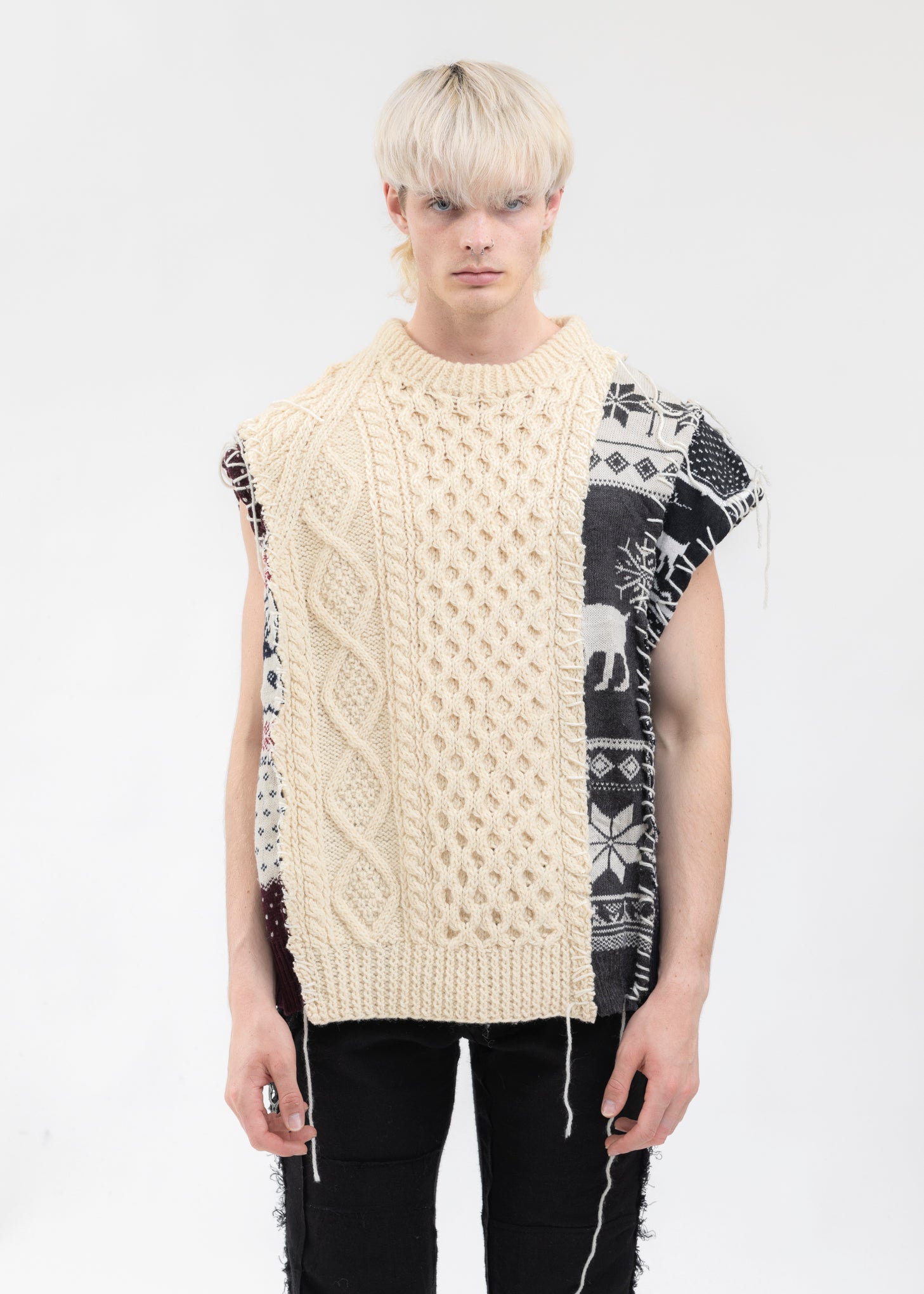 Nordic Collage Knit Vest -Style 4 – 017 Shop