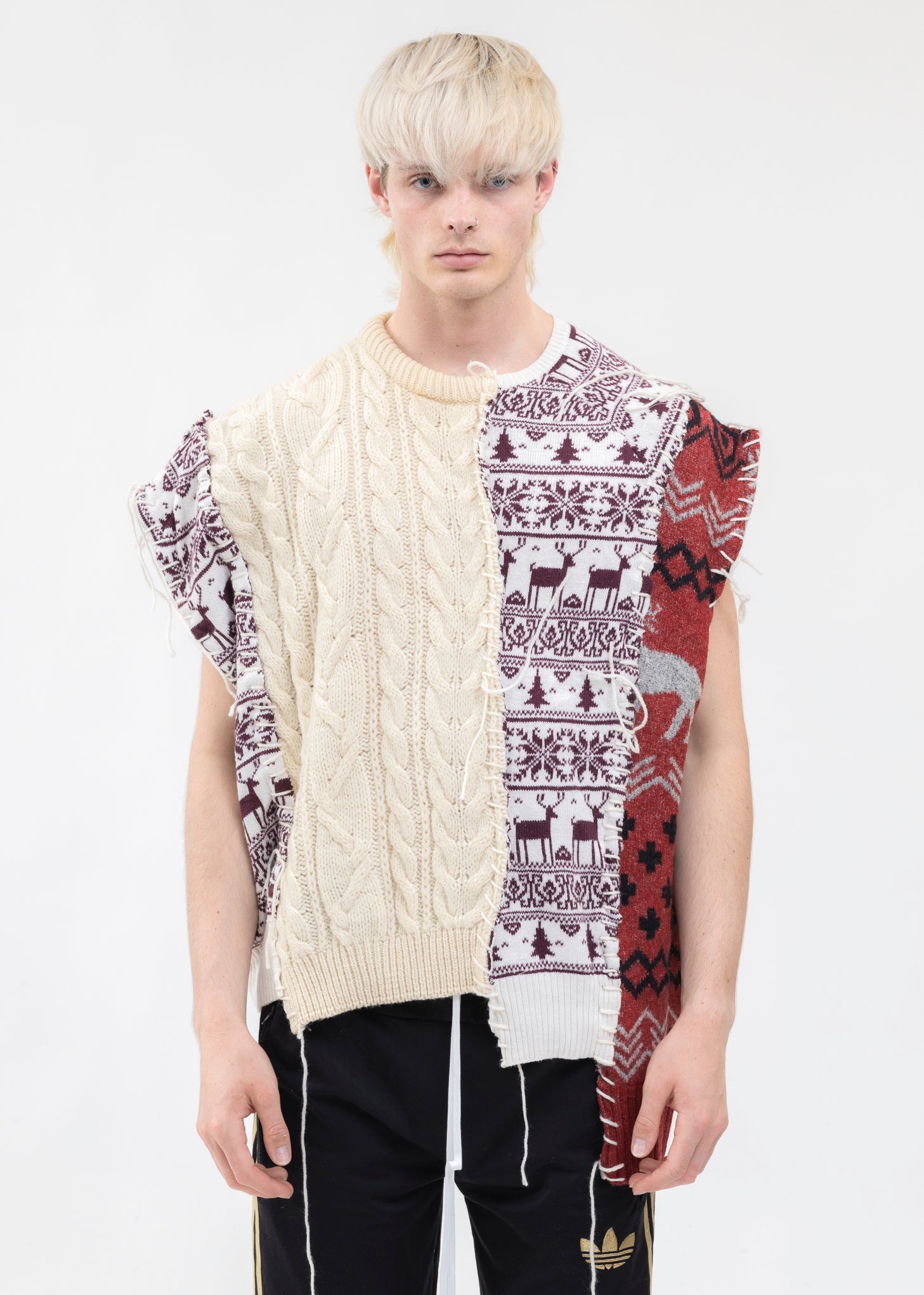 Nordic Collage Knit Vest -Style 3 – 017 Shop
