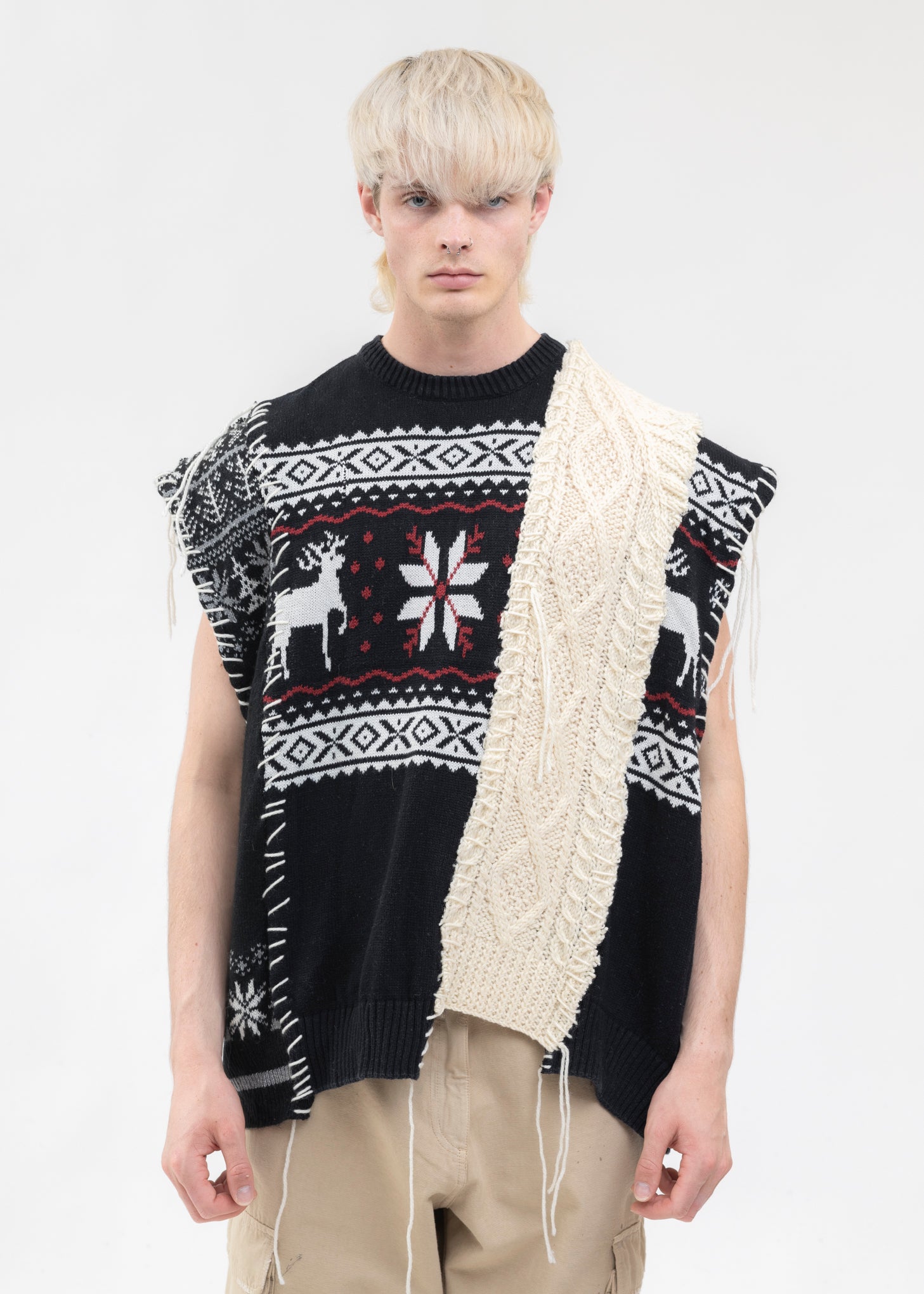 Nordic Collage Knit Vest -Style 2 – 017 Shop