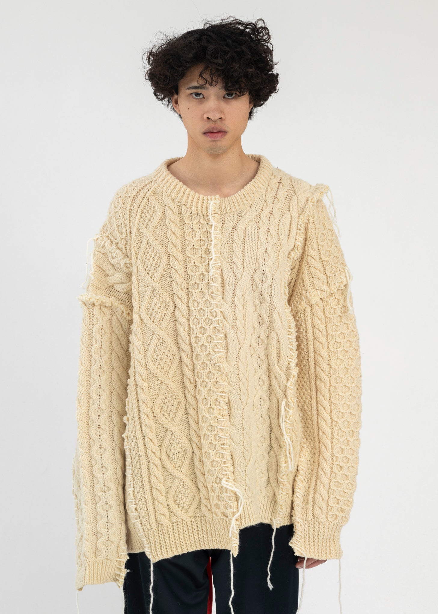 WHITE Nordic Collage Sweater – 017 Shop