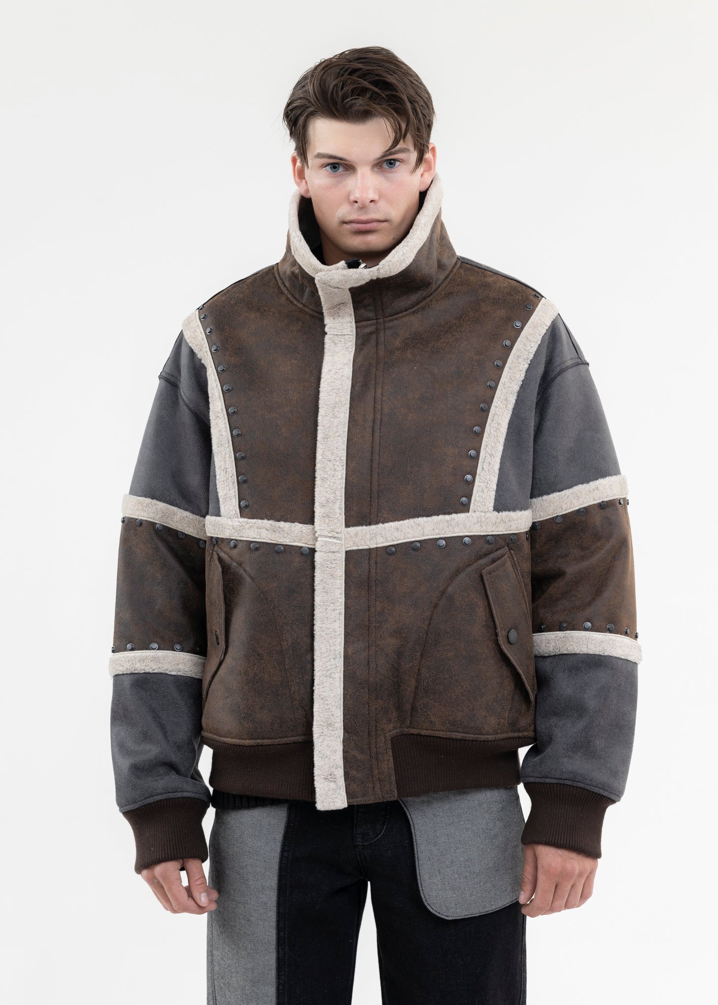 BLACK DOUBLE SIDED SHERPA JACKET – 017 Shop