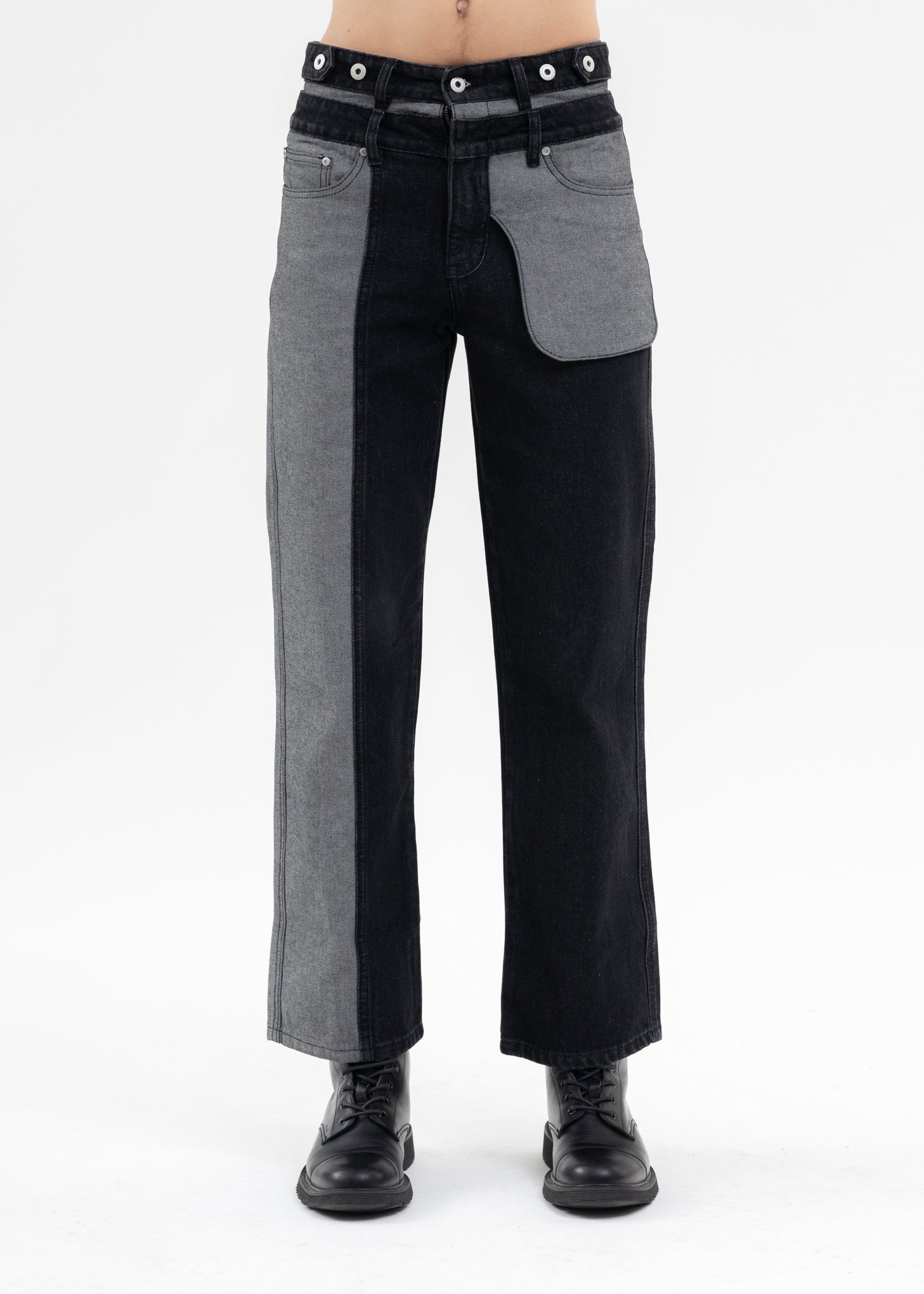 BLACK INSIDE-OUT JEANS TROUSERS – 017 Shop