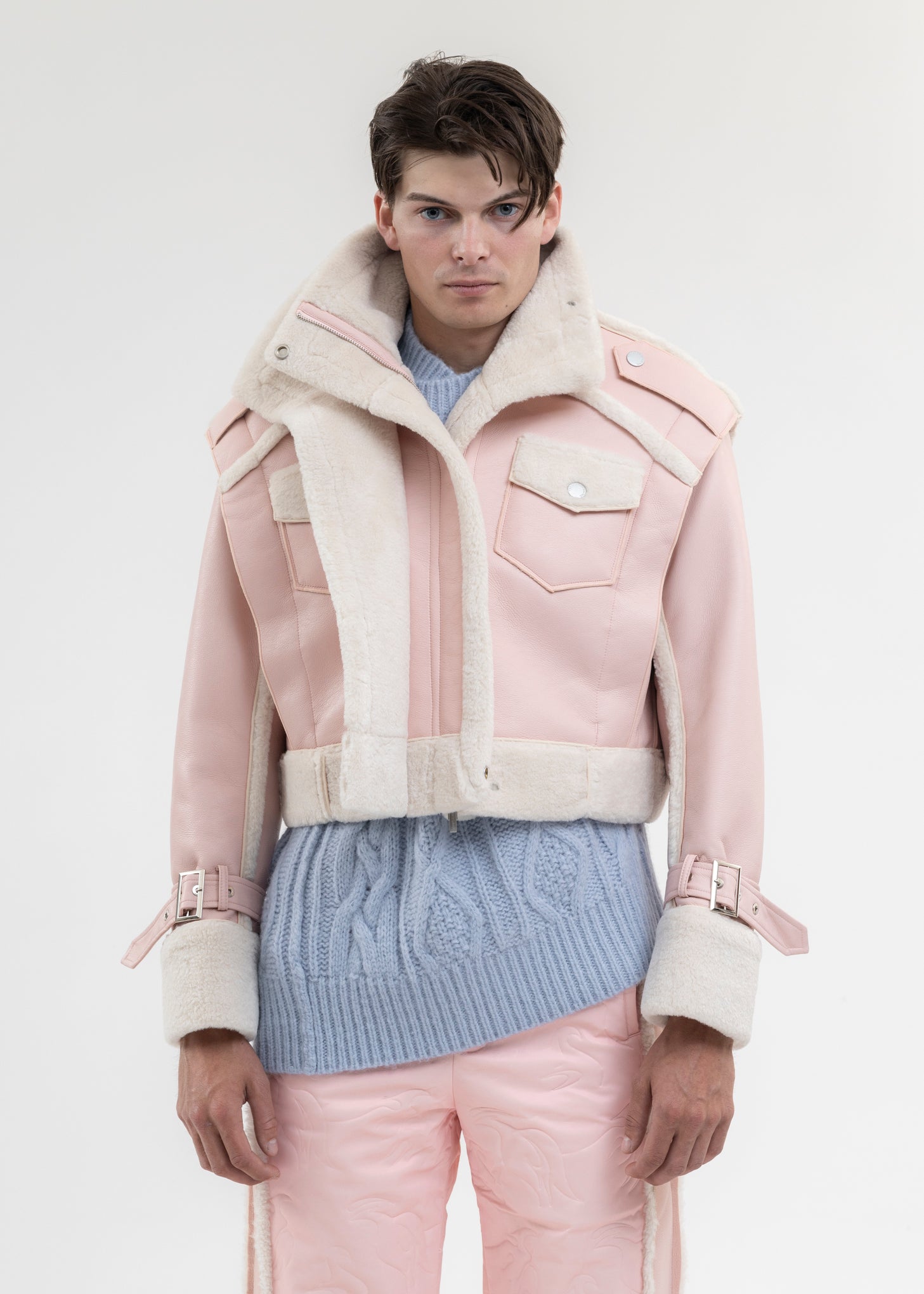 PINK DOUBLE SIDE SHERPA JACKET – 017 Shop