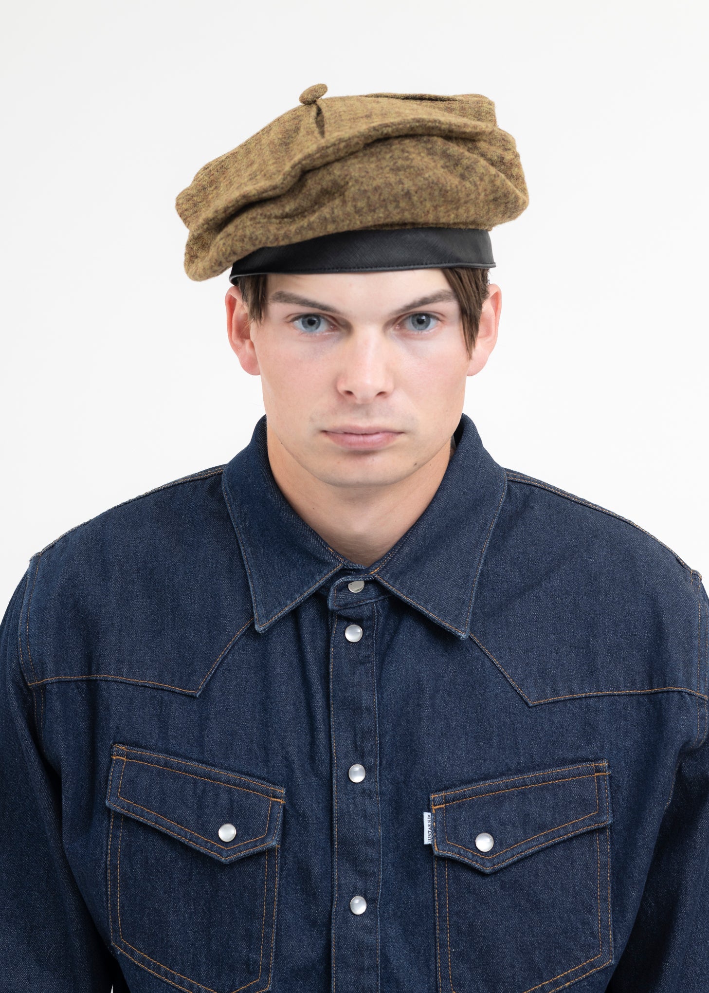 SLASHED WOOL BERET (GOLD) – 017 Shop