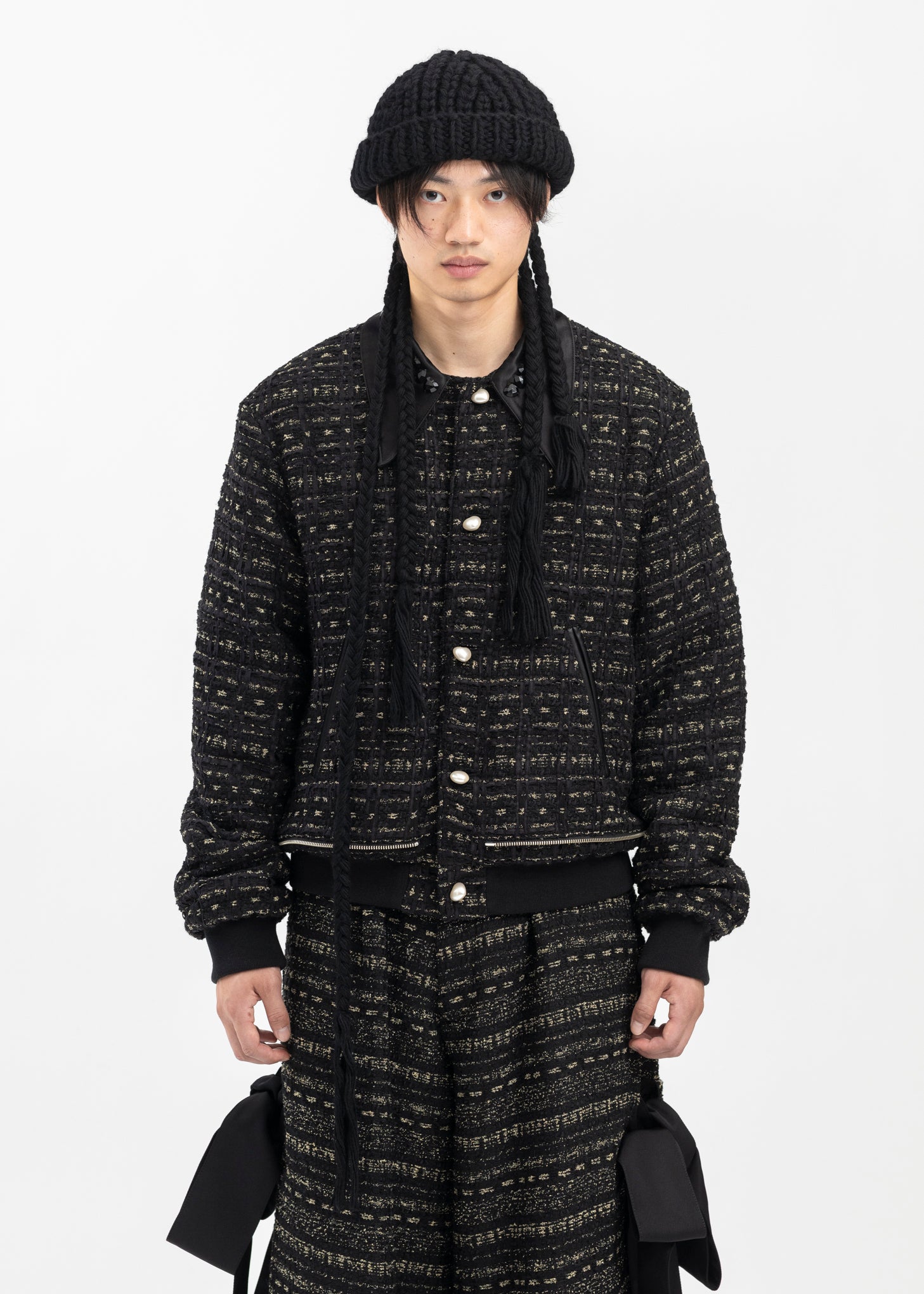 BLACK DREADLOCKS HANDMADE KNIT CAP – 017 Shop