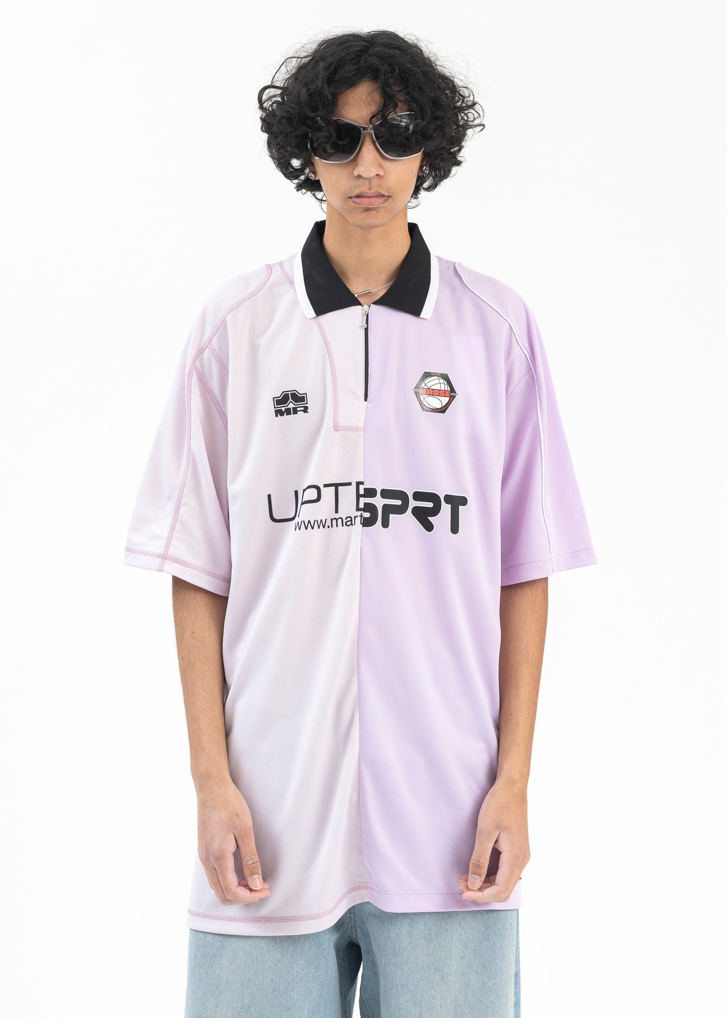 LILAC HALF AND HALF FOOTBALL TOP – 017 Shop