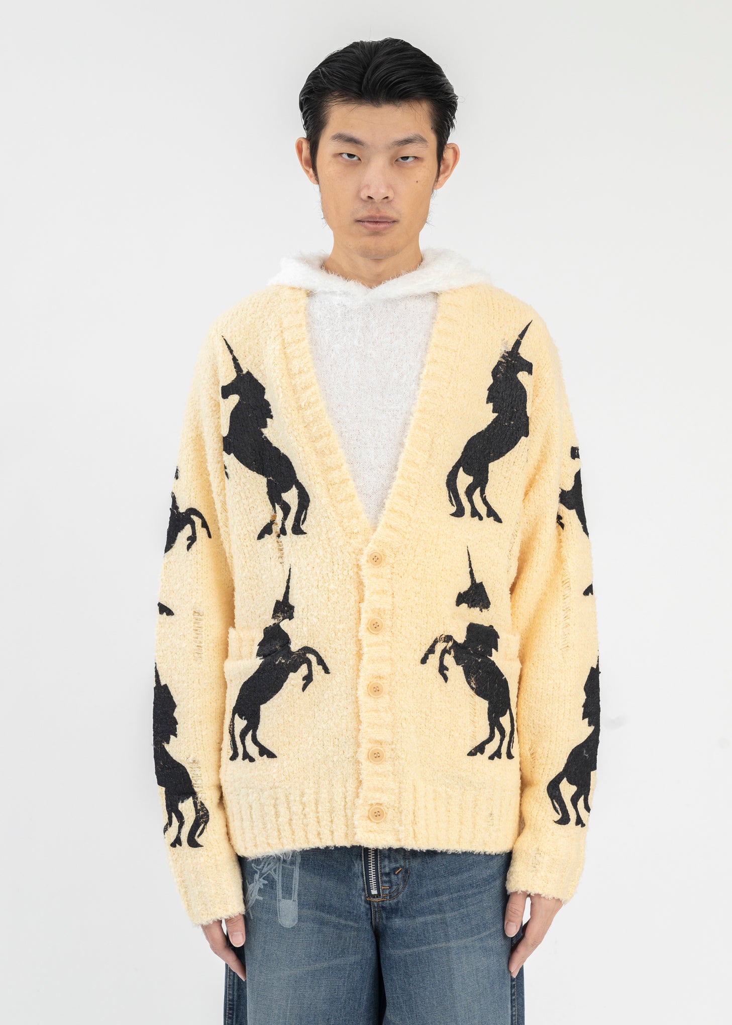 YELLOW UNICORN GRUNGE CARDIGAN – 017 Shop