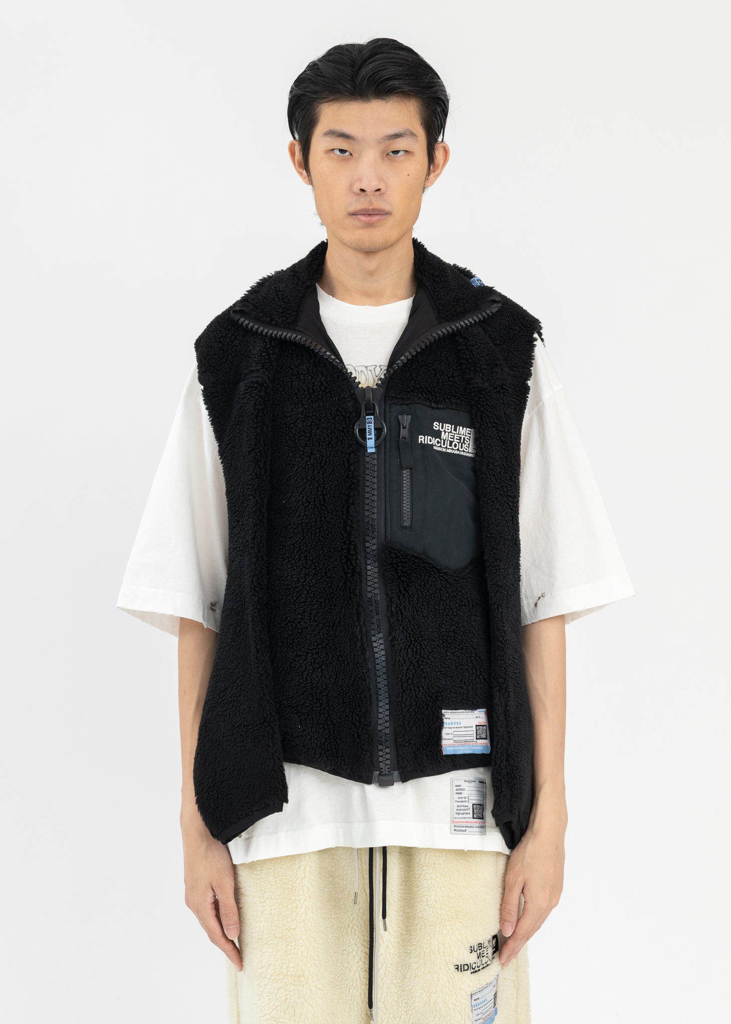 Black Hollowed-Out Boa Vest – 017 Shop