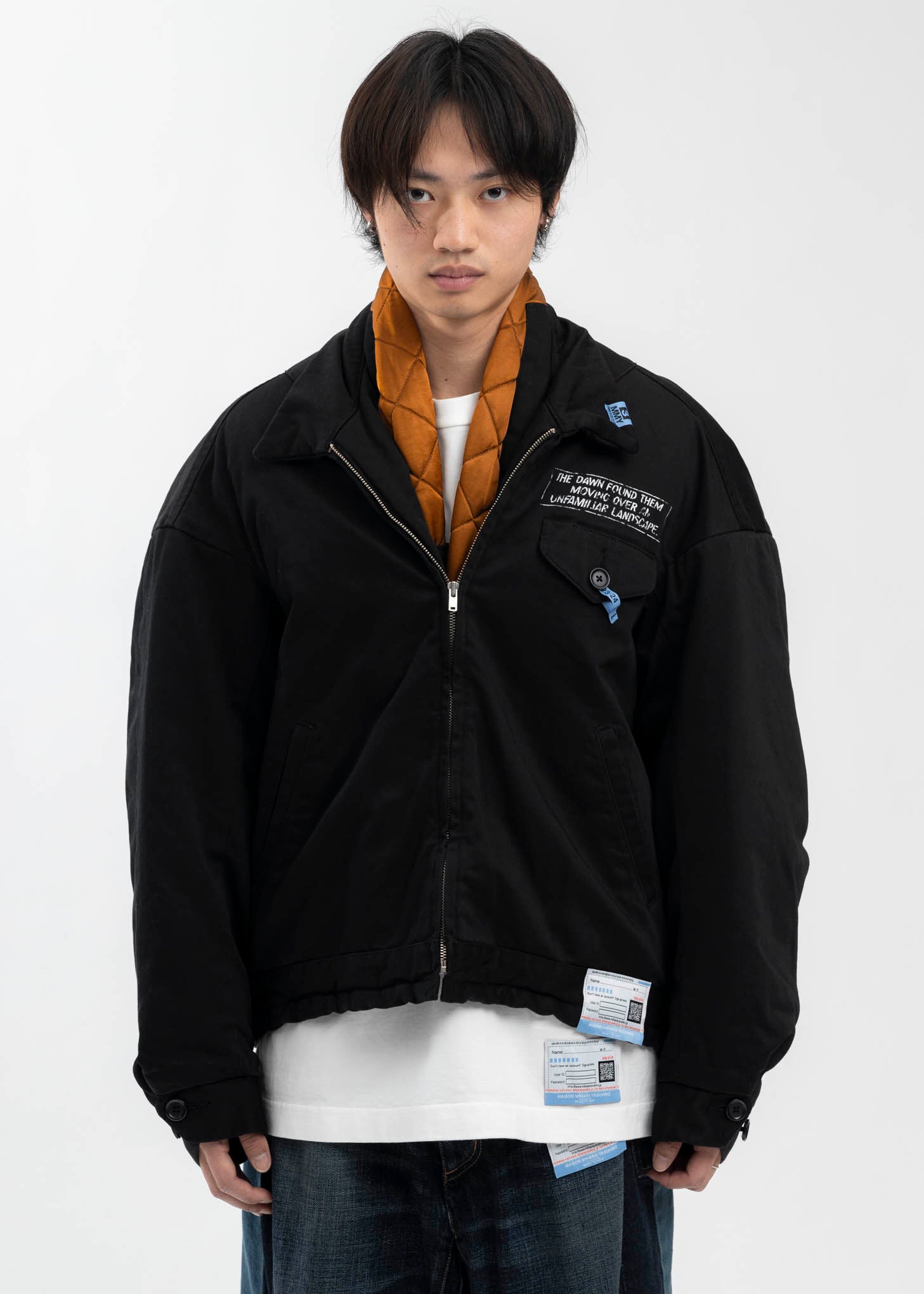 Black Shawl Stole Liner Harrington Jacket – 017 Shop