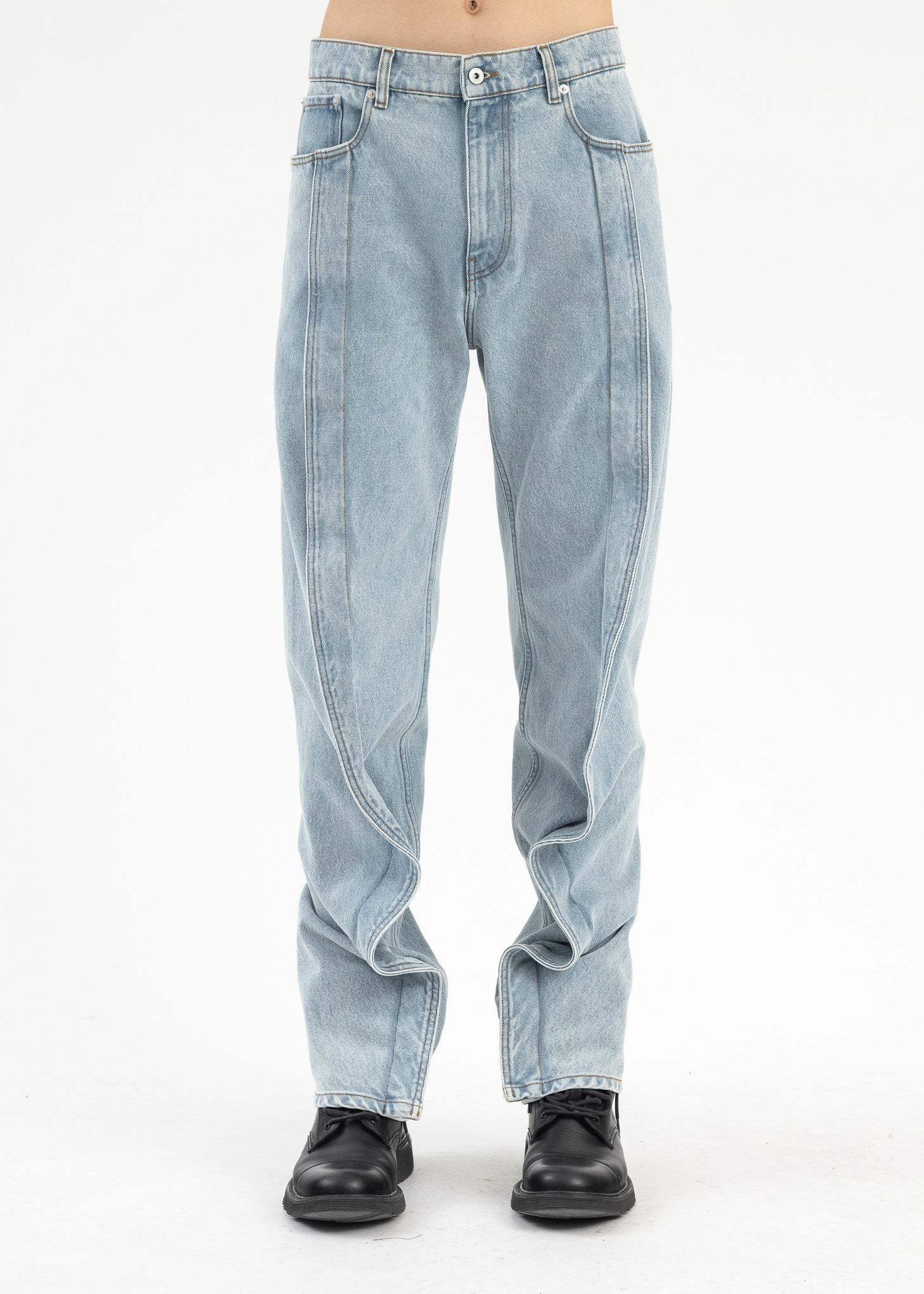 ICE BLUE EVERGREEN BANANA SLIM JEANS – 017 Shop