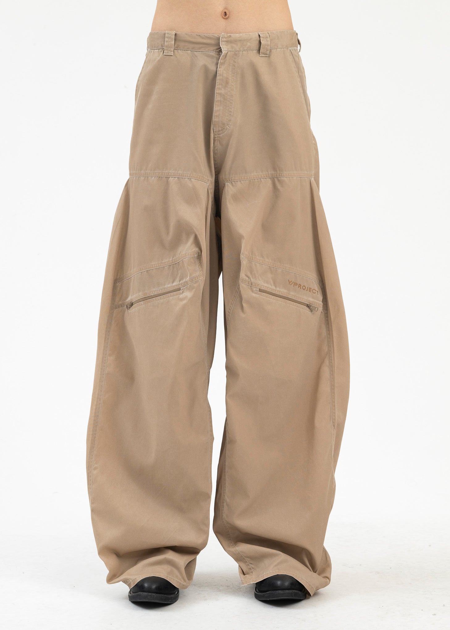 WASHED BEIGE POP-UP PANTS – 017 Shop