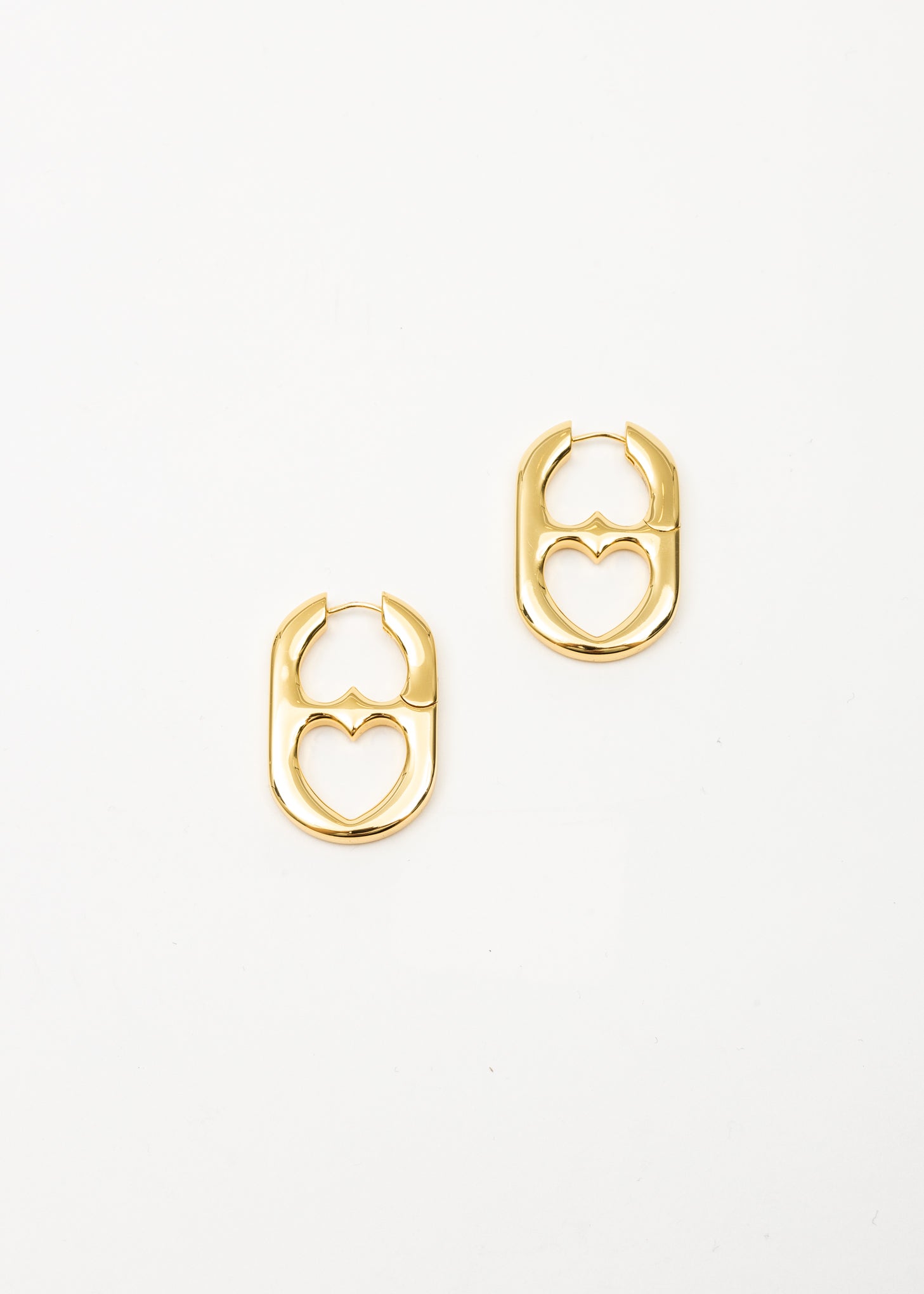Gold Two Ways Hearts Earring -Single – 017 Shop