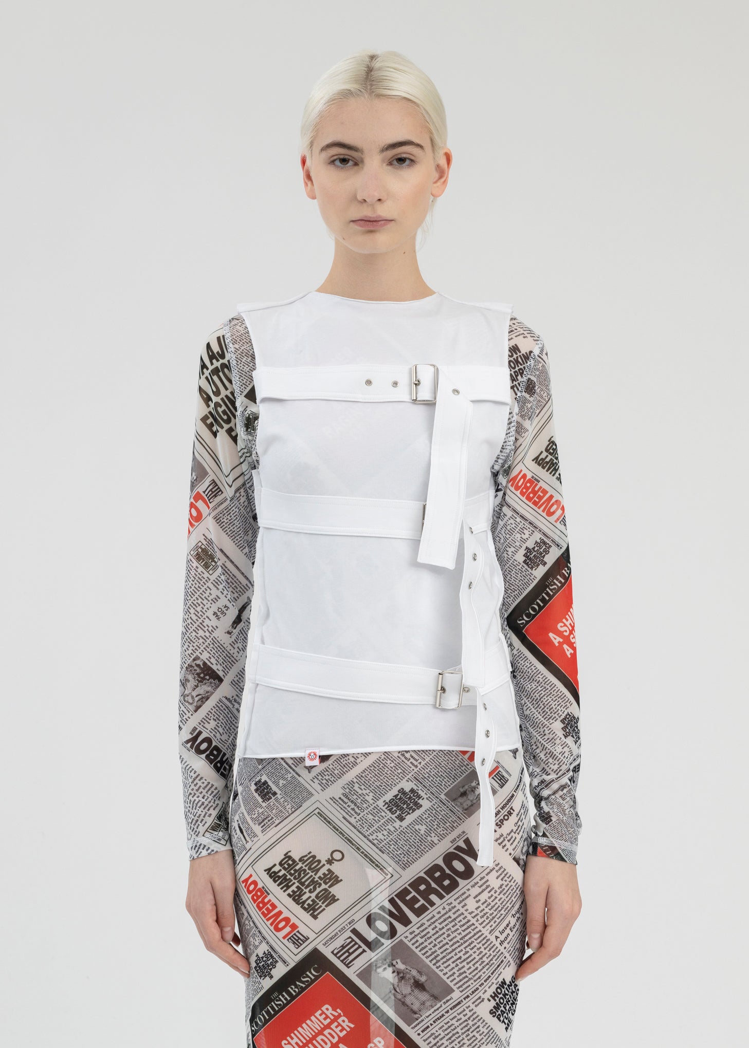 WHITE BUCKLE TANK TOP – 017 Shop