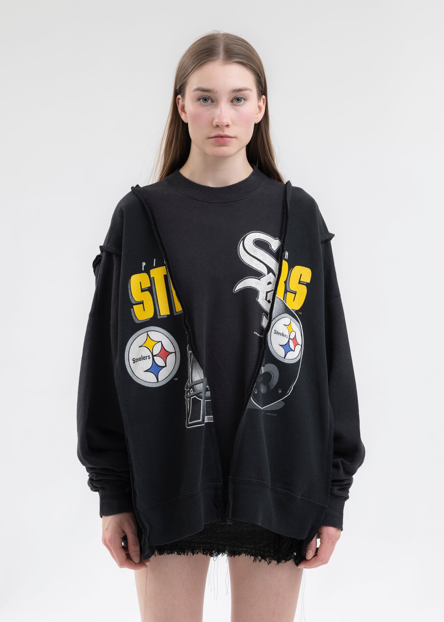 Black Wide College Sweat -Style 4 – 017 Shop