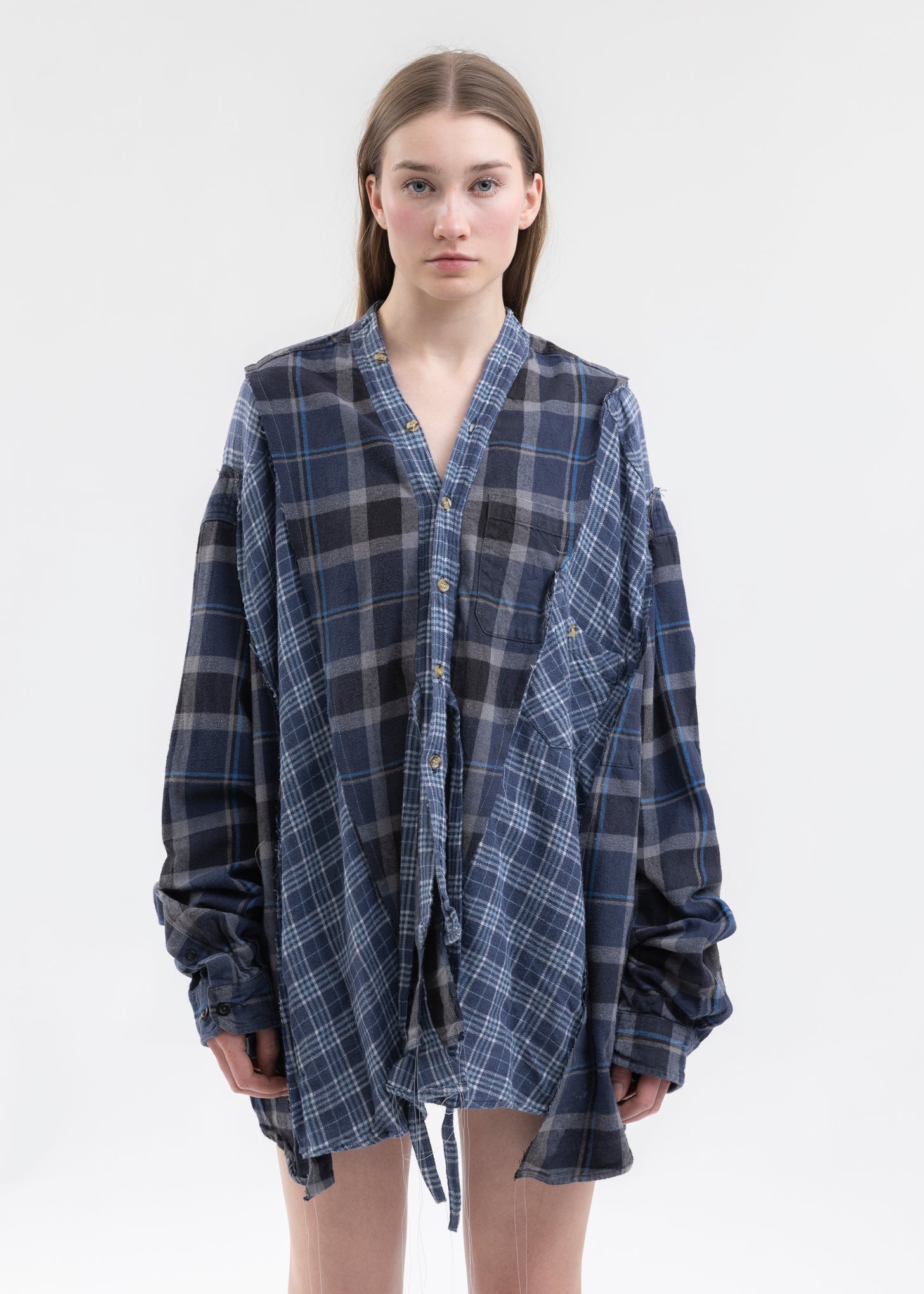 Blue Check Docking Wide Nel Samue Shirts -Style 2 – 017 Shop