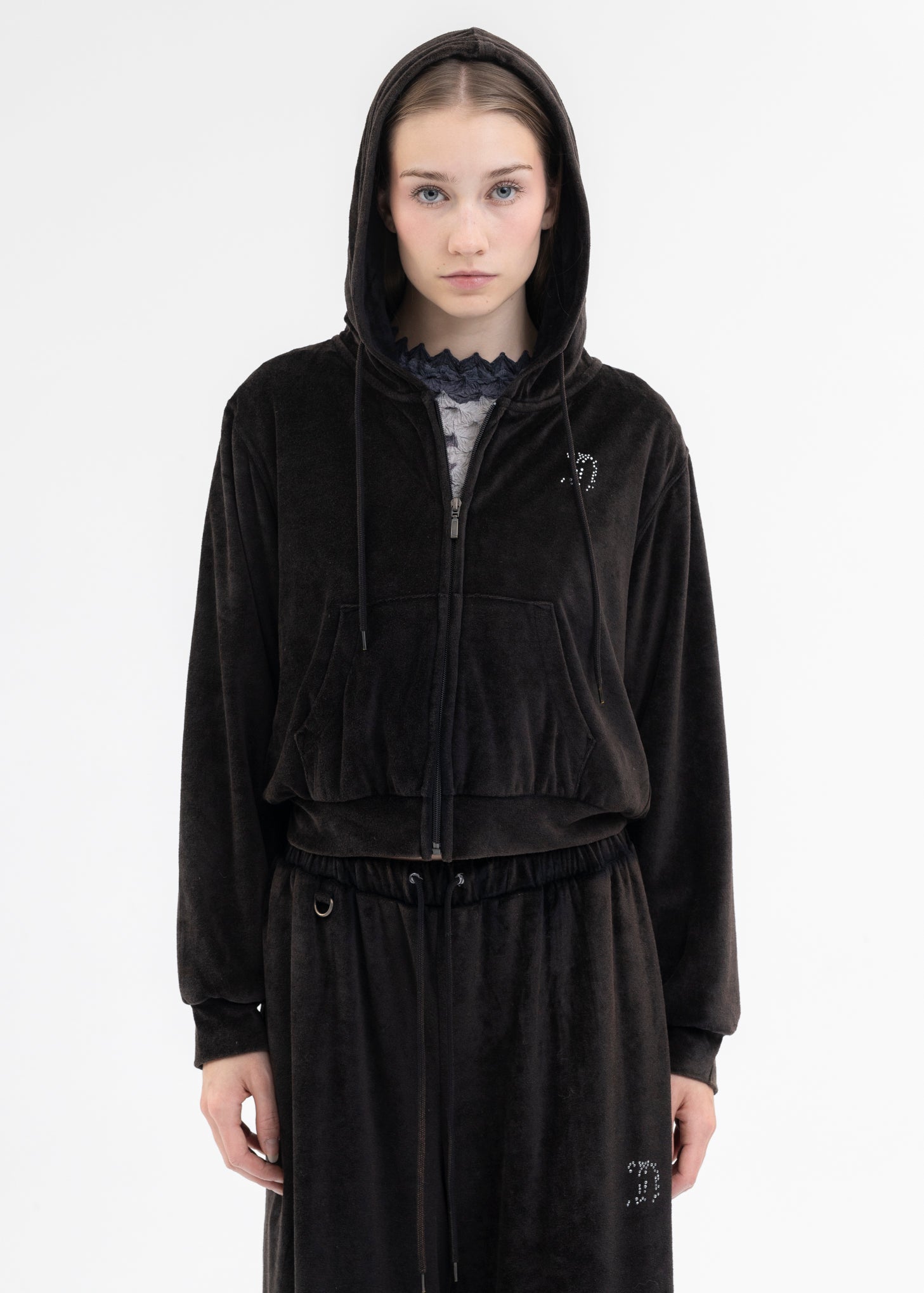 BLACK VELOUR TRACK JACKET – 017 Shop