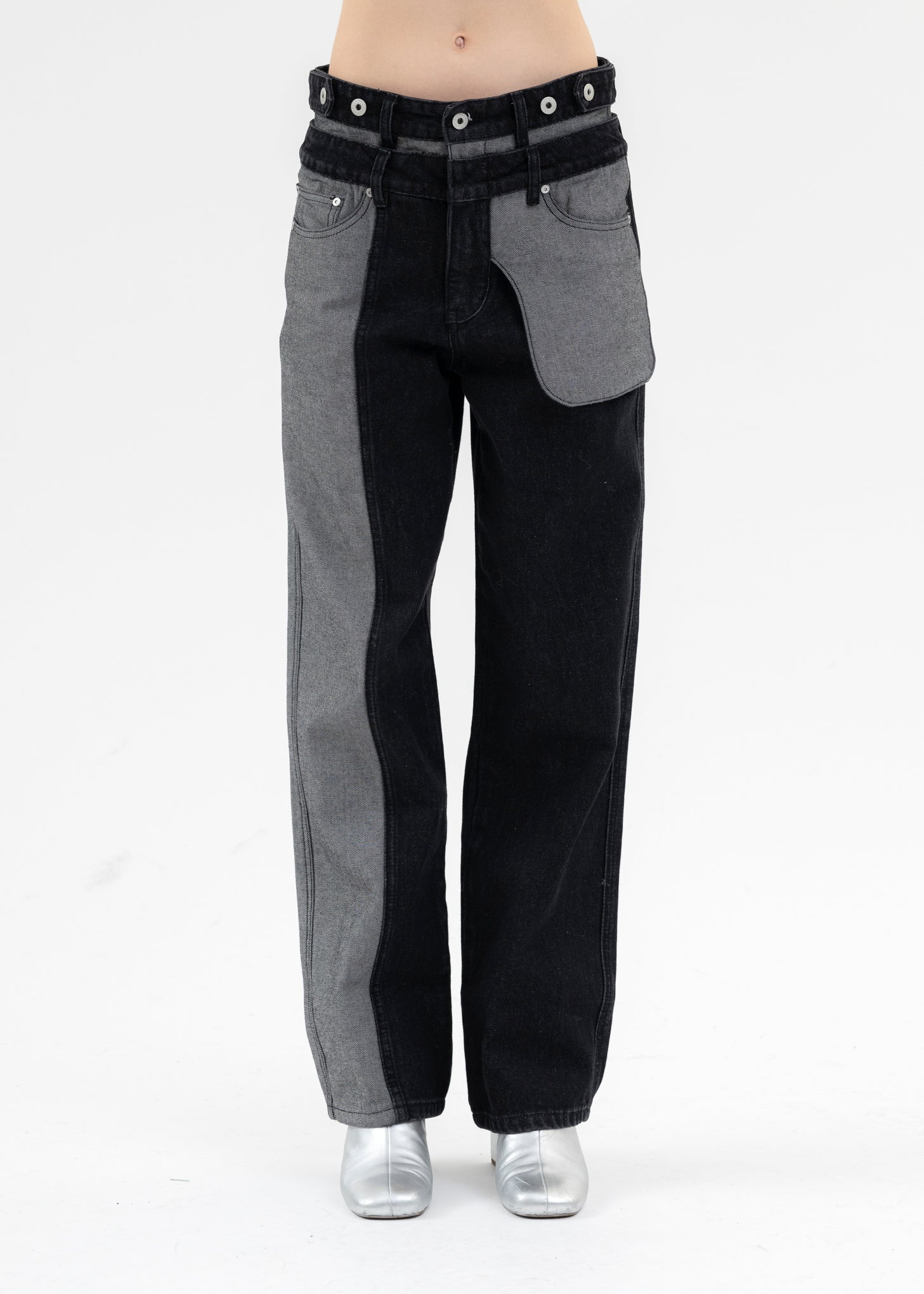 BLACK INSIDE-OUT JEANS TROUSERS – 017 Shop