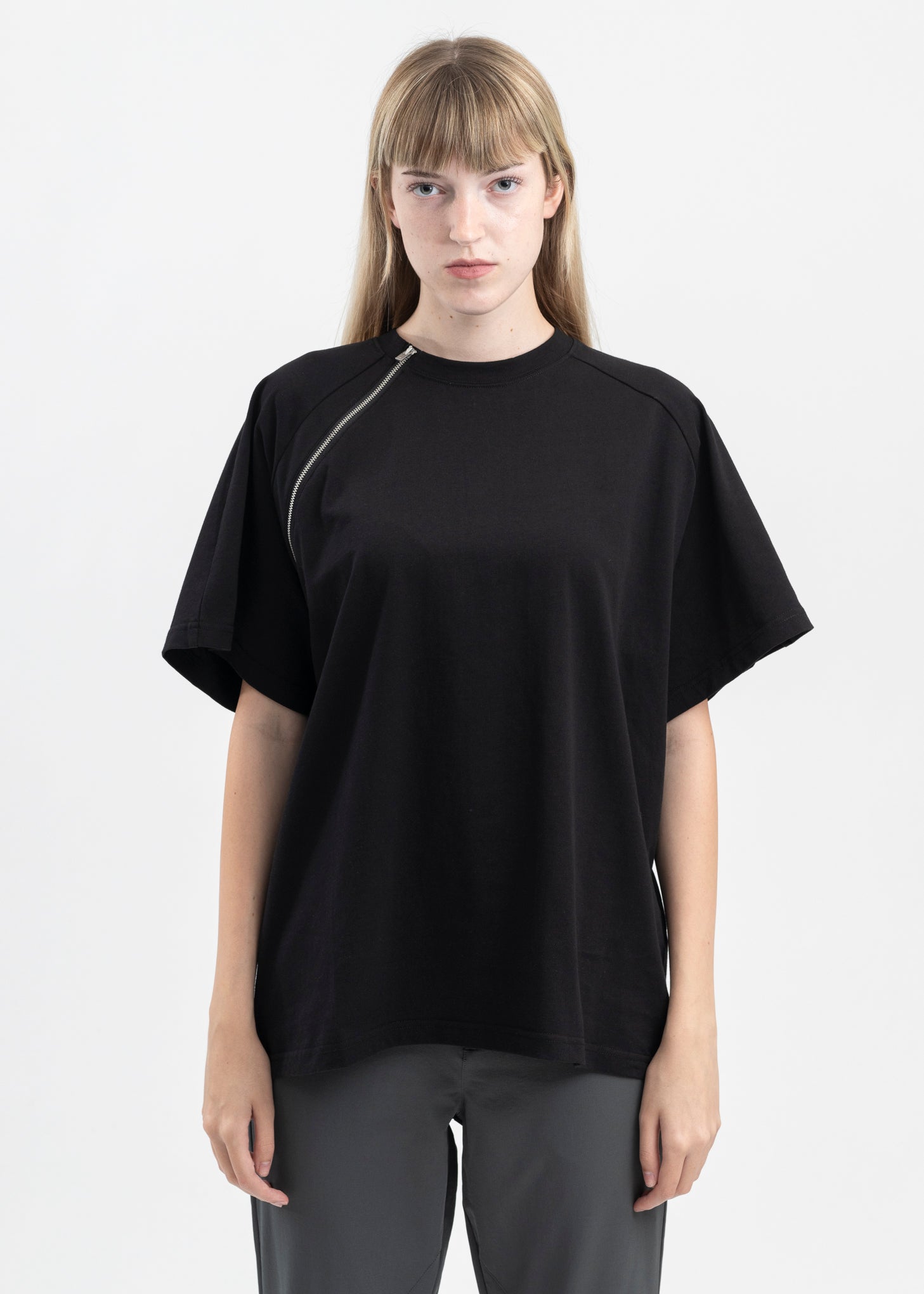 BLACK SEQUENCE ZIP T-SHIRT – 017 Shop
