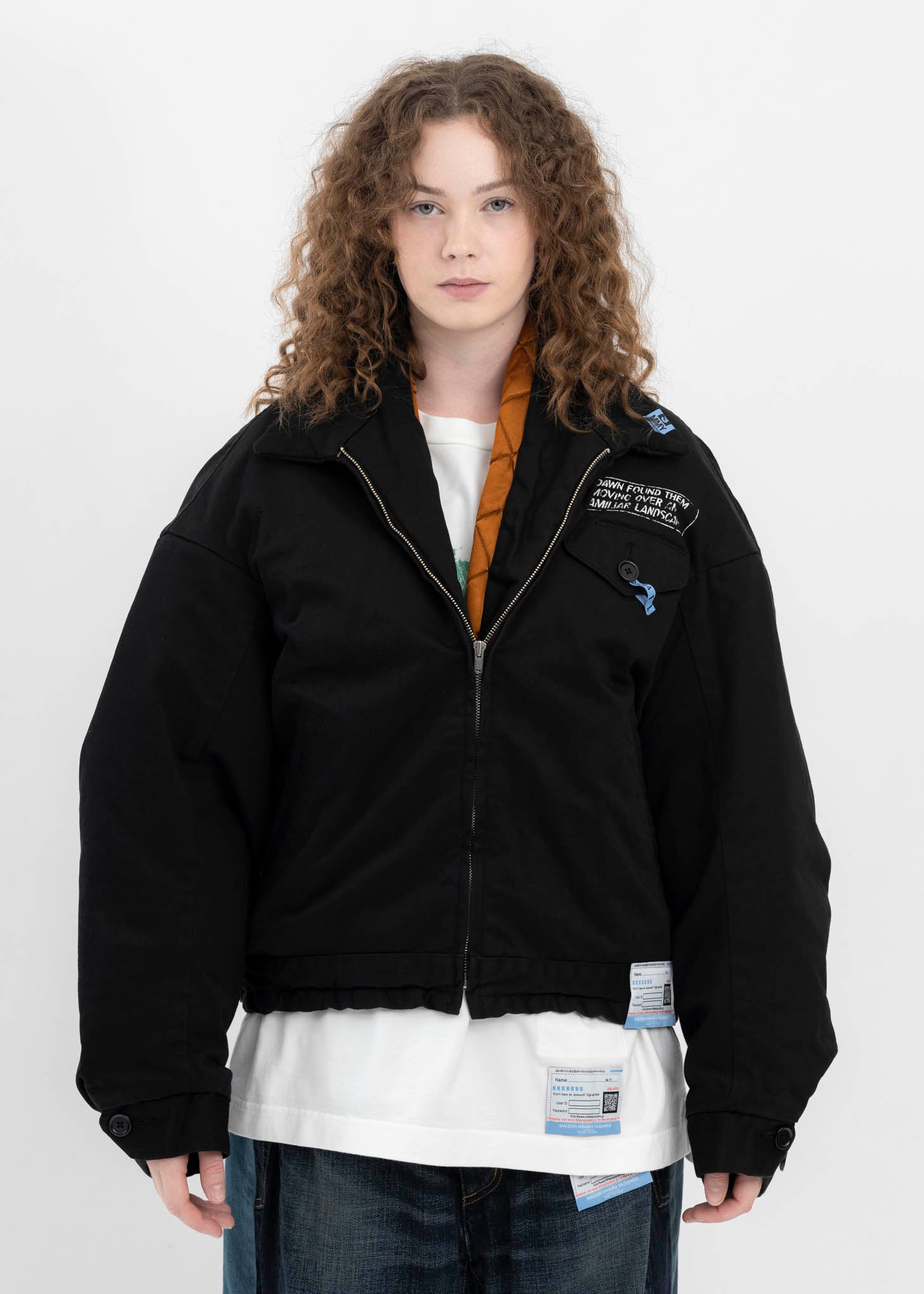 Black Shawl Stole Liner Harrington Jacket – 017 Shop