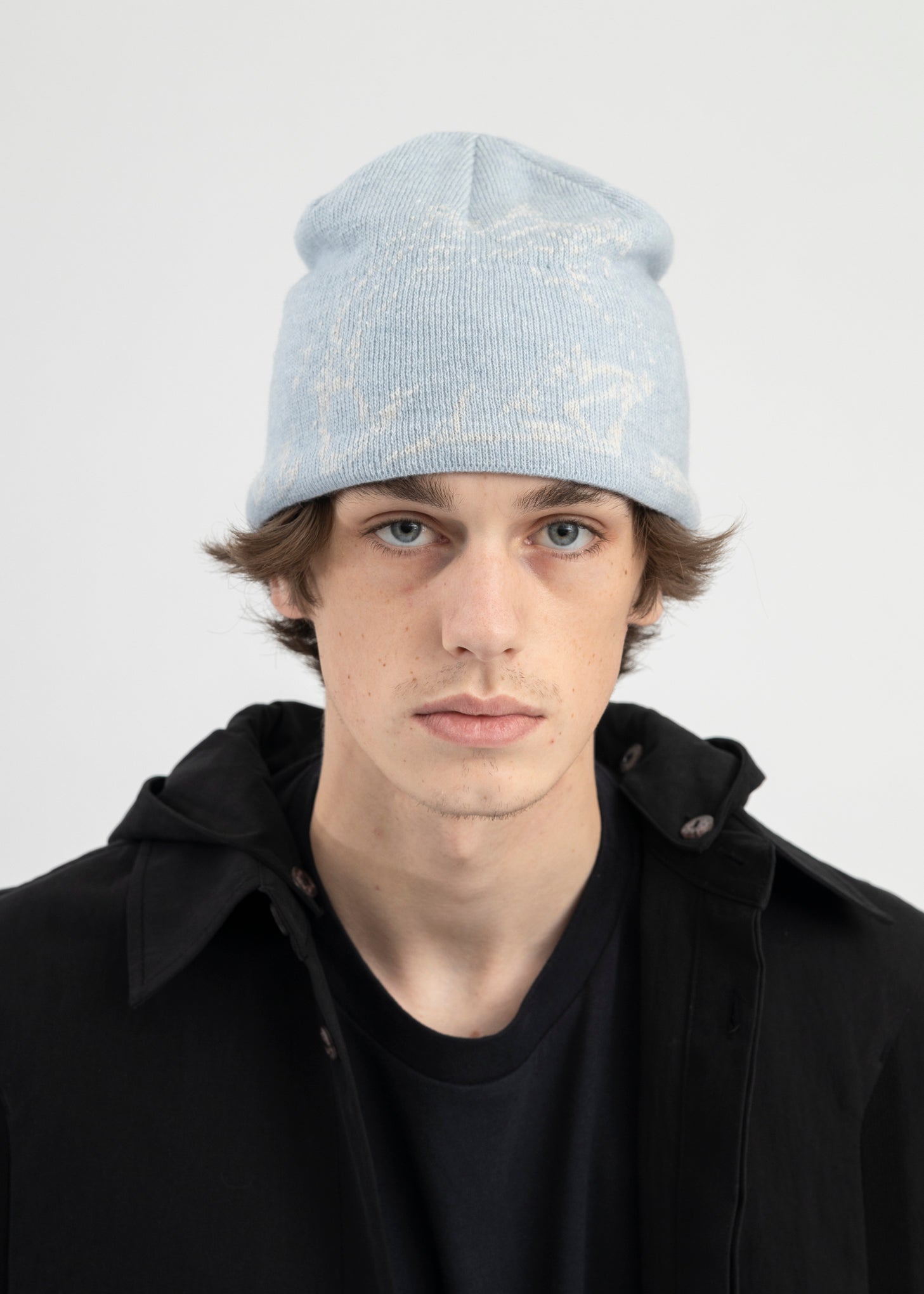 ICE BLUE GRAPHIC BEANIE – 017 Shop
