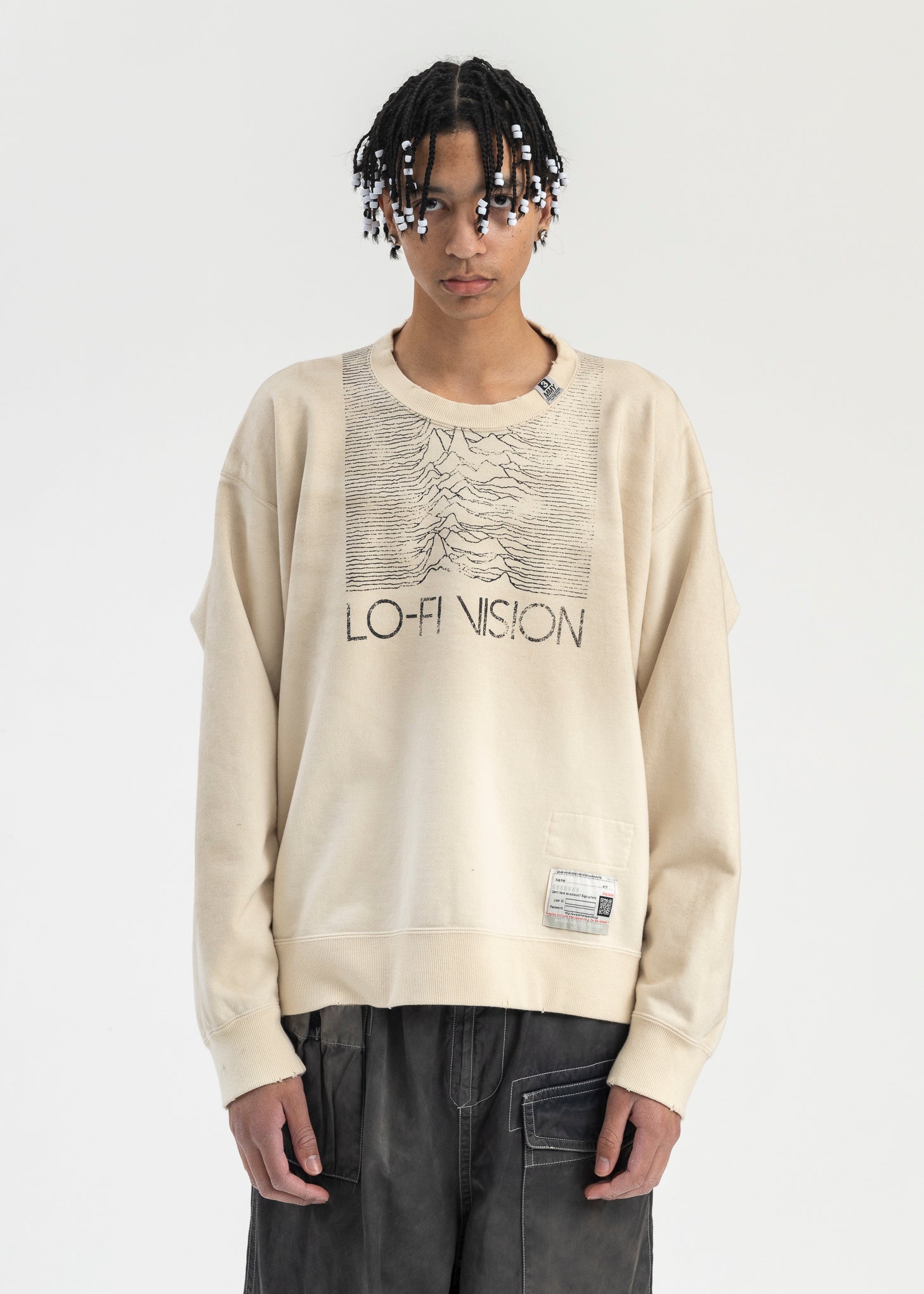 WHITE SHIFT BACK PULLOVER – 017 Shop