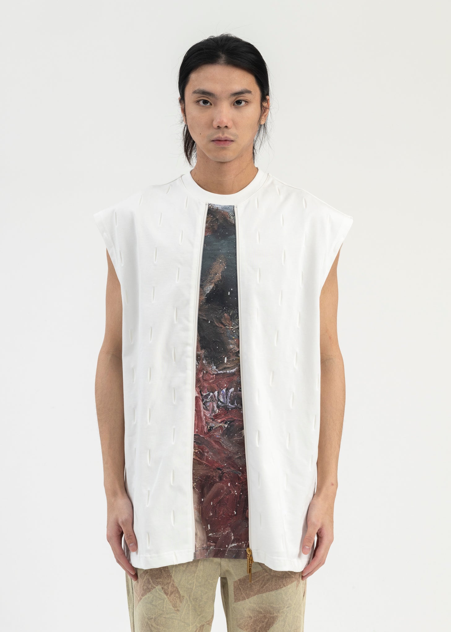 MILKYWAY WHITE WILLIAMS PRINTED TIE TANK – 017 Shop