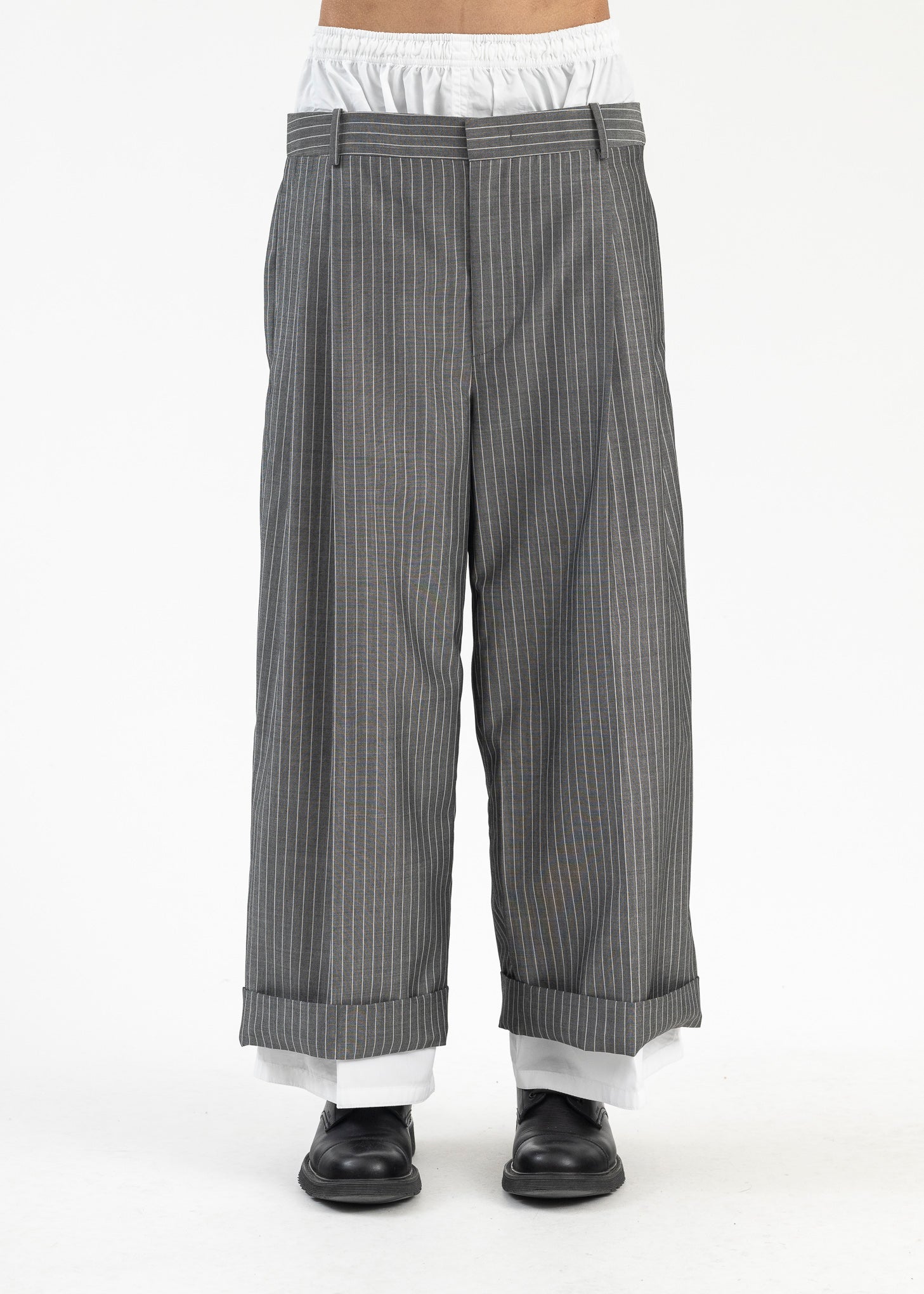 Gray Layered Trousers – 017 Shop